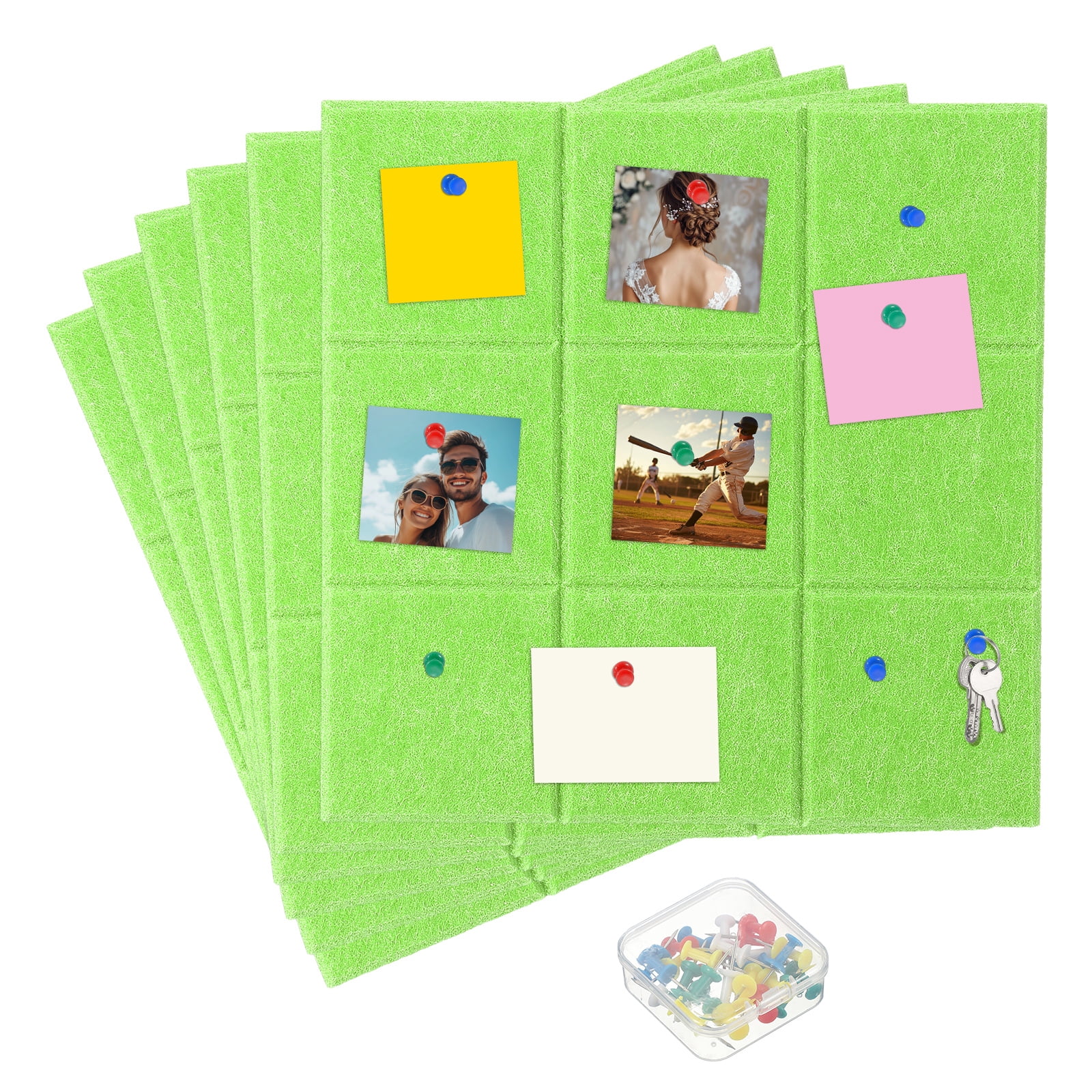 Uxcell 12" x 12" Felt Wall Tile, 6 Pack Felt Wall Tiles Bulletin Board ...