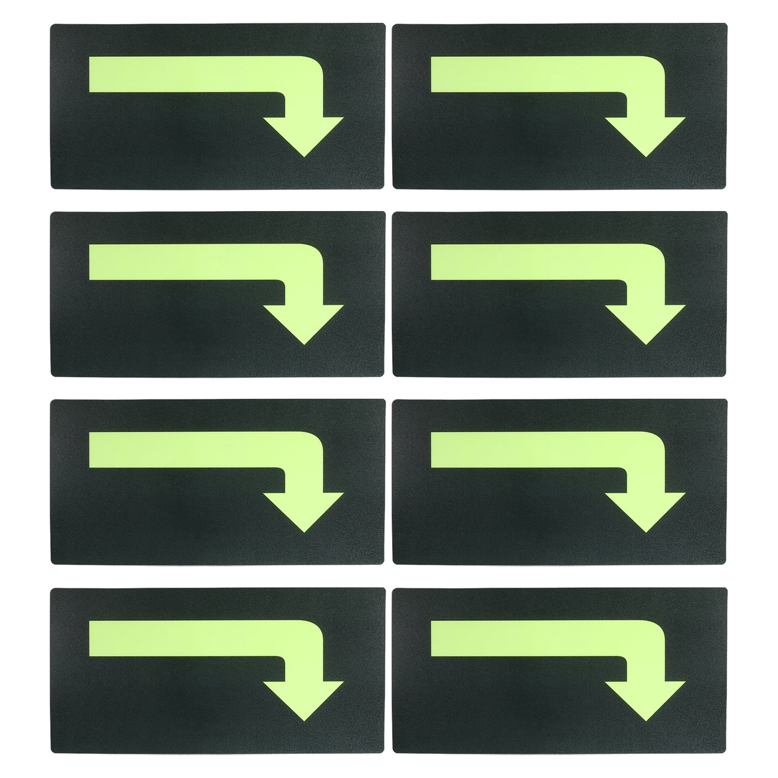 Uxcell 12 x 6 Inch Glowing Arrow Stickers, Turn Right Sign Floor Decal ...