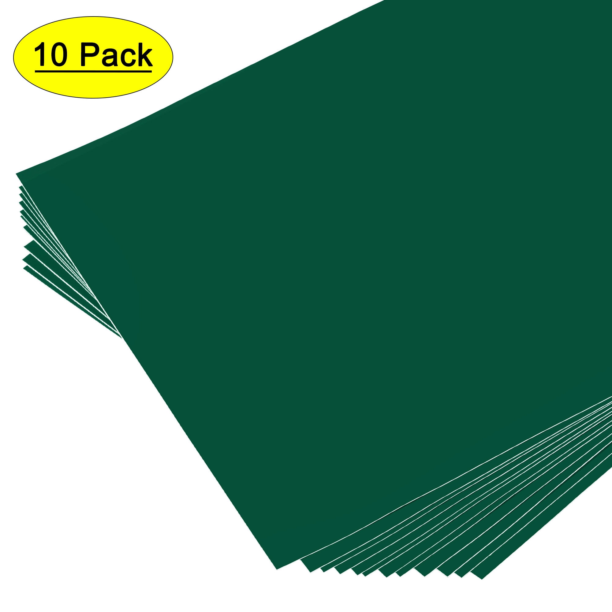 Uxcell 12"x12" Dark Green Vinyl Sheets Permanent Adhesive for Craft ...