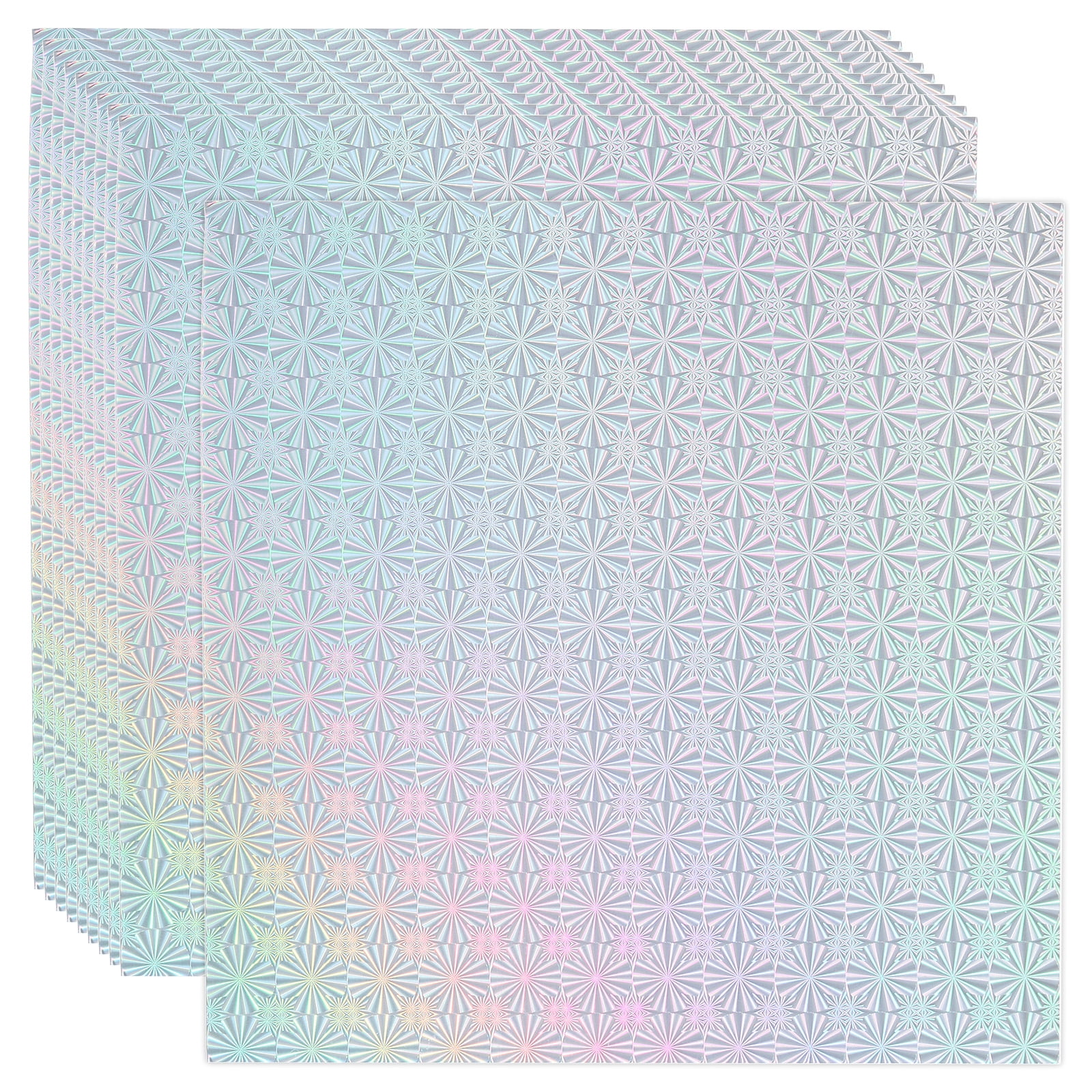 Uxcell 12"x12" Holographic Cardstock, 10 Pack Metallic Iridescent ...