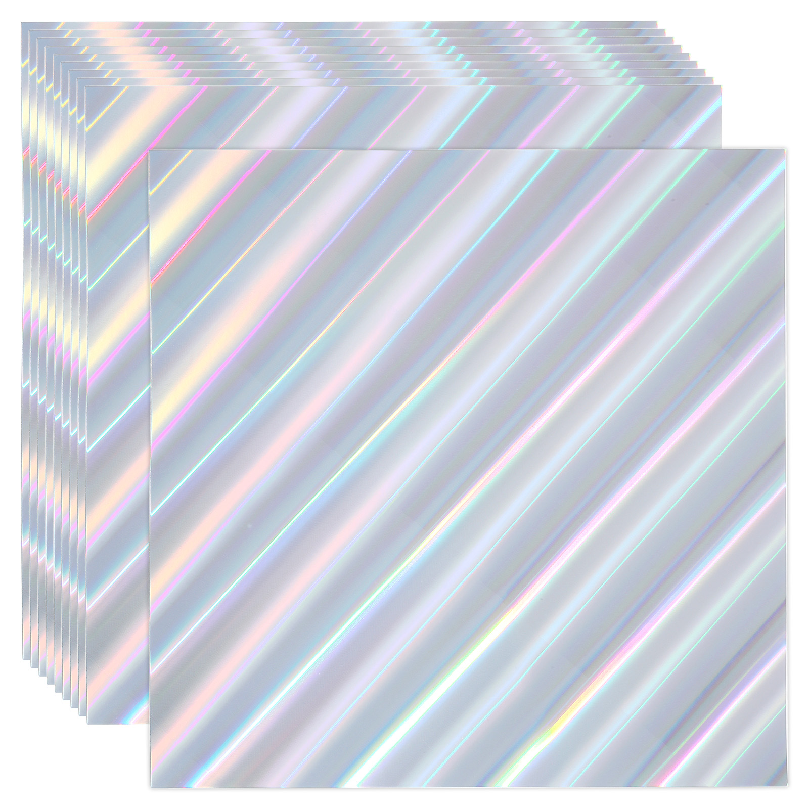 Uxcell 12"x12" Holographic Cardstock, 20 Pack Metallic Iridescent ...