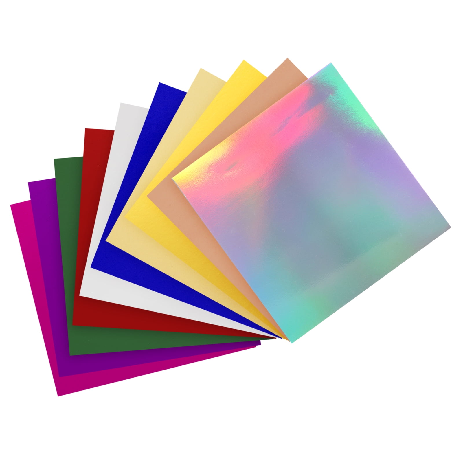 Uxcell 12"x12" Metallic Mirror Board Sheets, 30 Pack 10 Colors ...