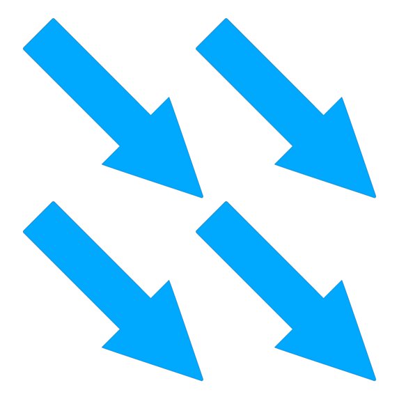 Uxcell 12"x5" Arrow Sticker, 4Pcs Self Adhesive Arrow Sign Floor ...
