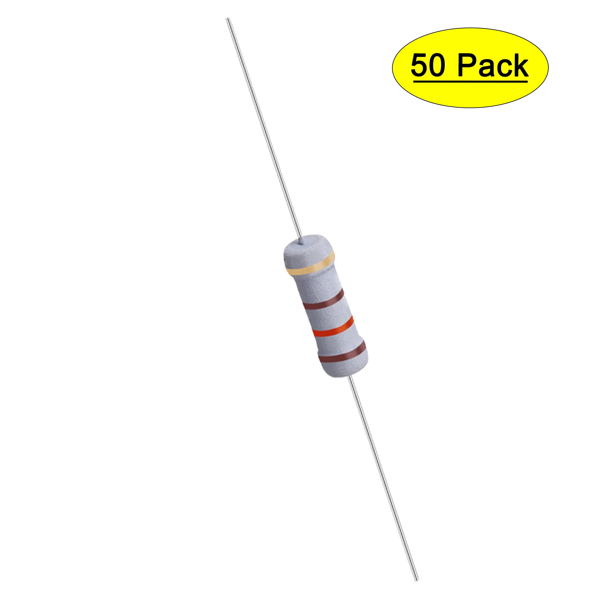 Uxcell 120 Ohm 1W ±5% Tolerance Axile Lead Metal Oxide Film Resistor 50 ...