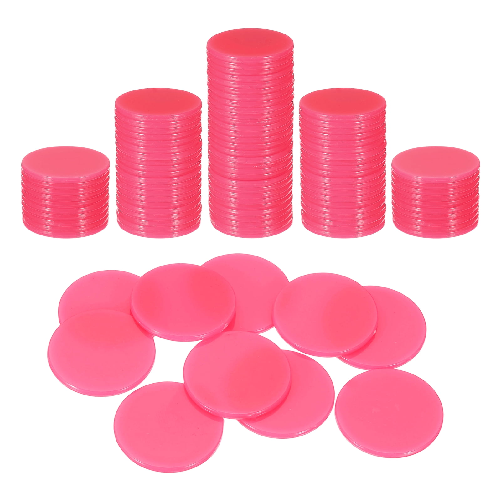 Uxcell 120 Pack 1 Inch Poker Chips, Plastic Bingo Chips Learning Counters Counting Counters ...