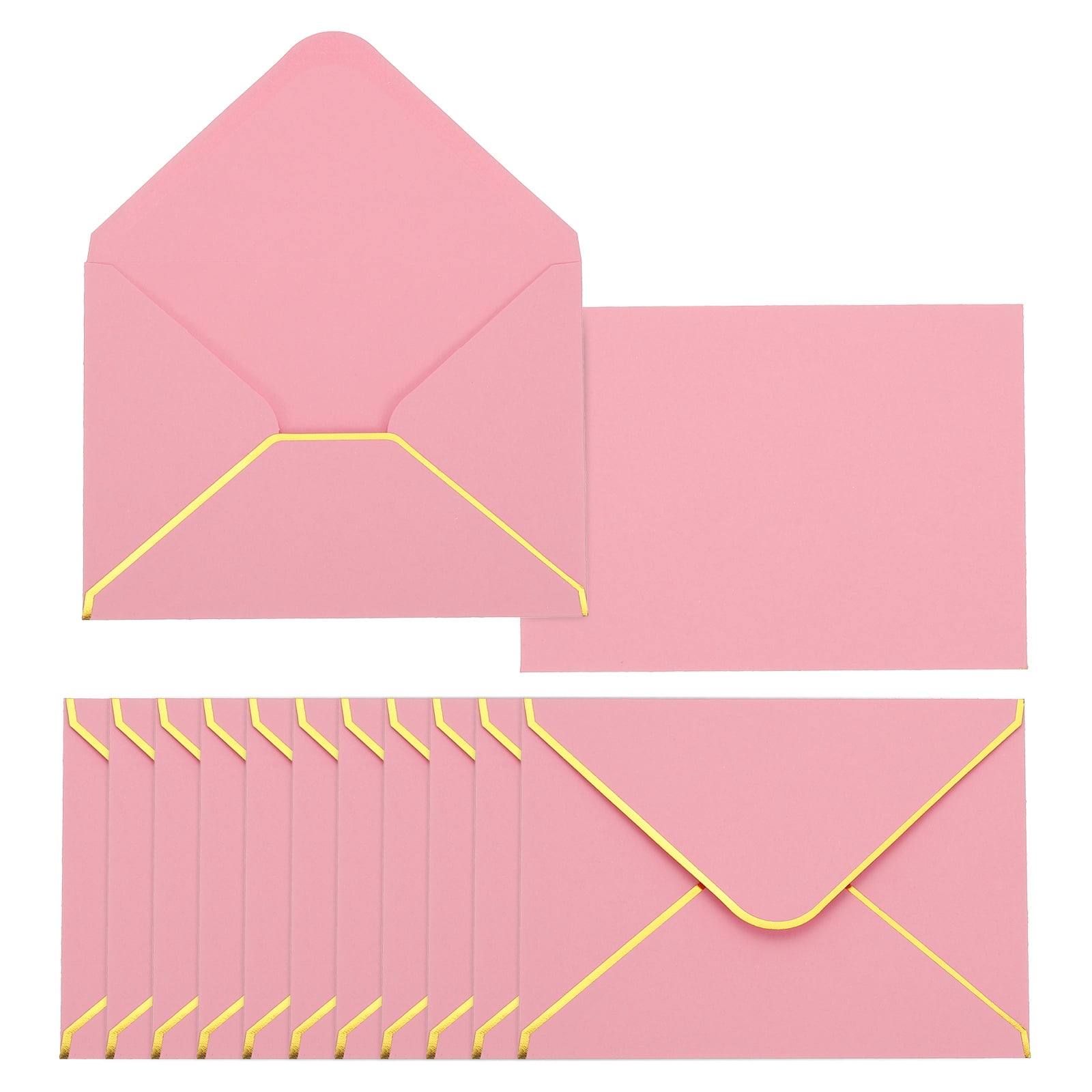 Uxcell 50 Pack A6 Envelopes, 4x6 Card V Flap Envelope Round Edge ...