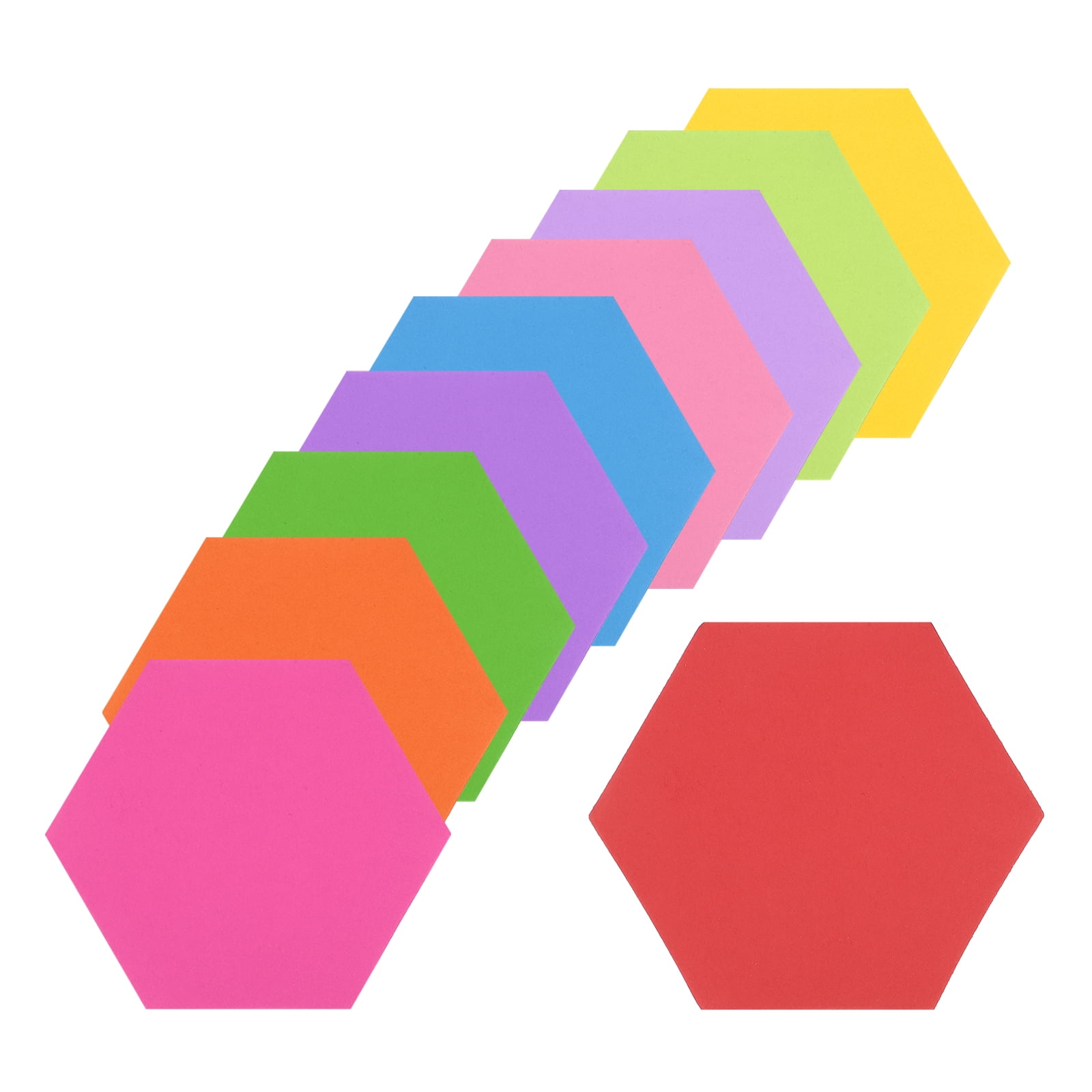 Uxcell 120 Pack Hexagon Cutouts Paper Bulletin Board Decorations Multi ...