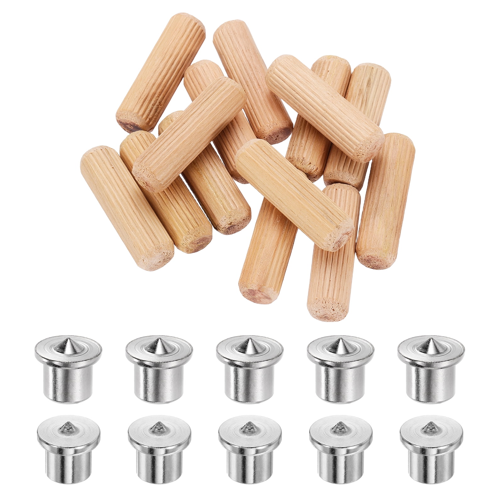 Uxcell 120 Pack Wood Dowel Pins, 15/32" x 1 9/16" Wooden Dowel Rods ...