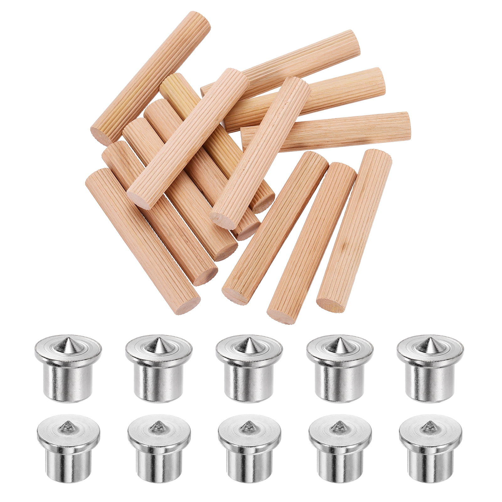 Uxcell 120 Pack Wood Dowel Pins, 15/32" x 2 3/4" Wooden Dowel Rods ...