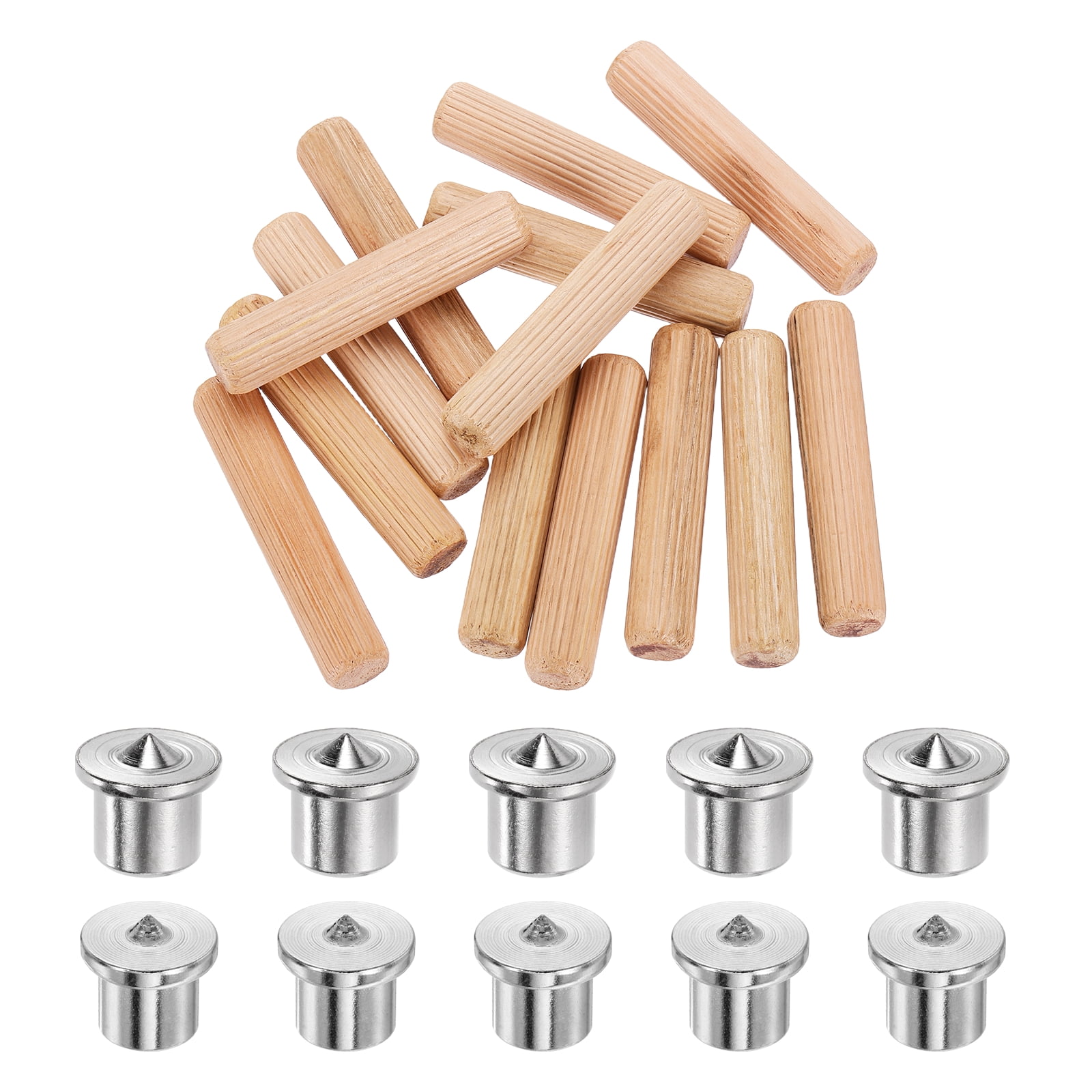 Uxcell 120 Pack Wood Dowel Pins, 15/32" x 2 3/8" Wooden Dowel Rods ...