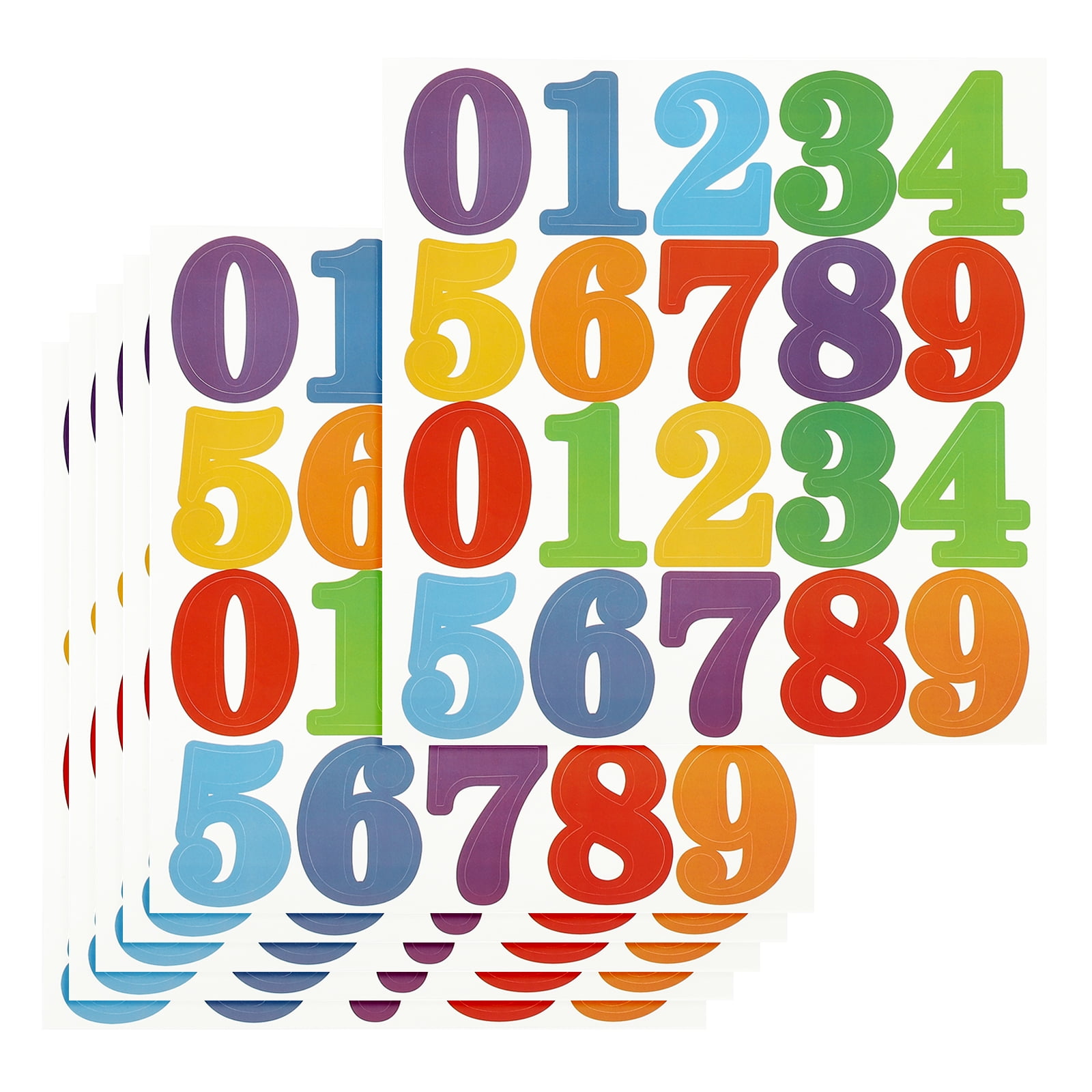 Uxcell 120 Pcs 6 Sheets Mailbox Numbers, 1 Inch Waterproof Vinyl ...
