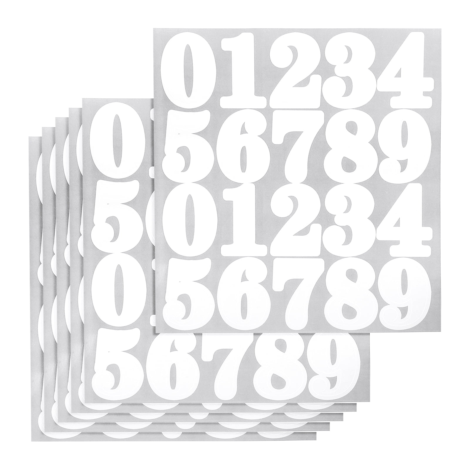Uxcell 120 Pcs 6 Sheets Mailbox Numbers, 1 Inch Waterproof Vinyl White ...