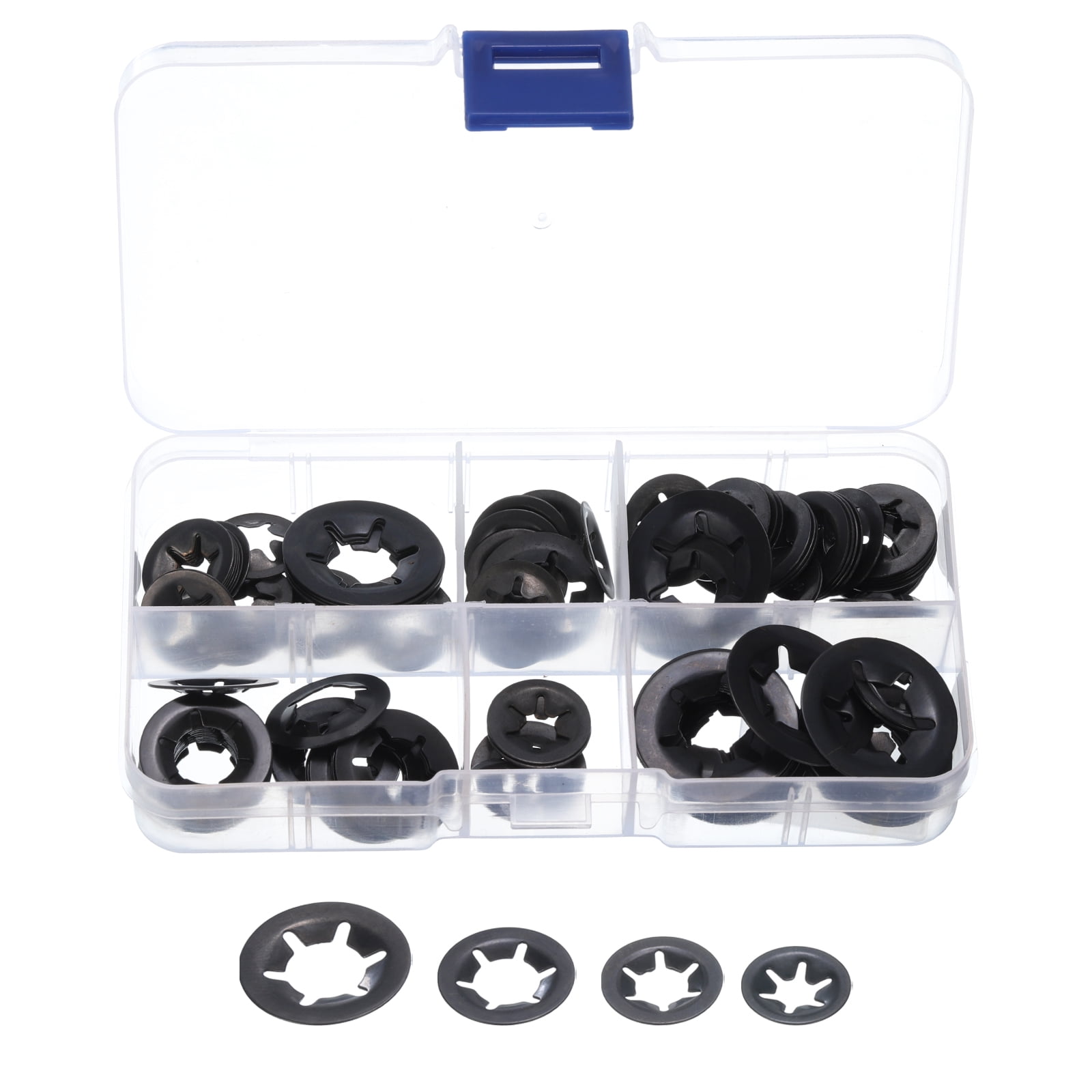 Uxcell 120 Pcs Internal Tooth Washers Set, 4 Sizes M6/M8/M10/M12 Quick ...