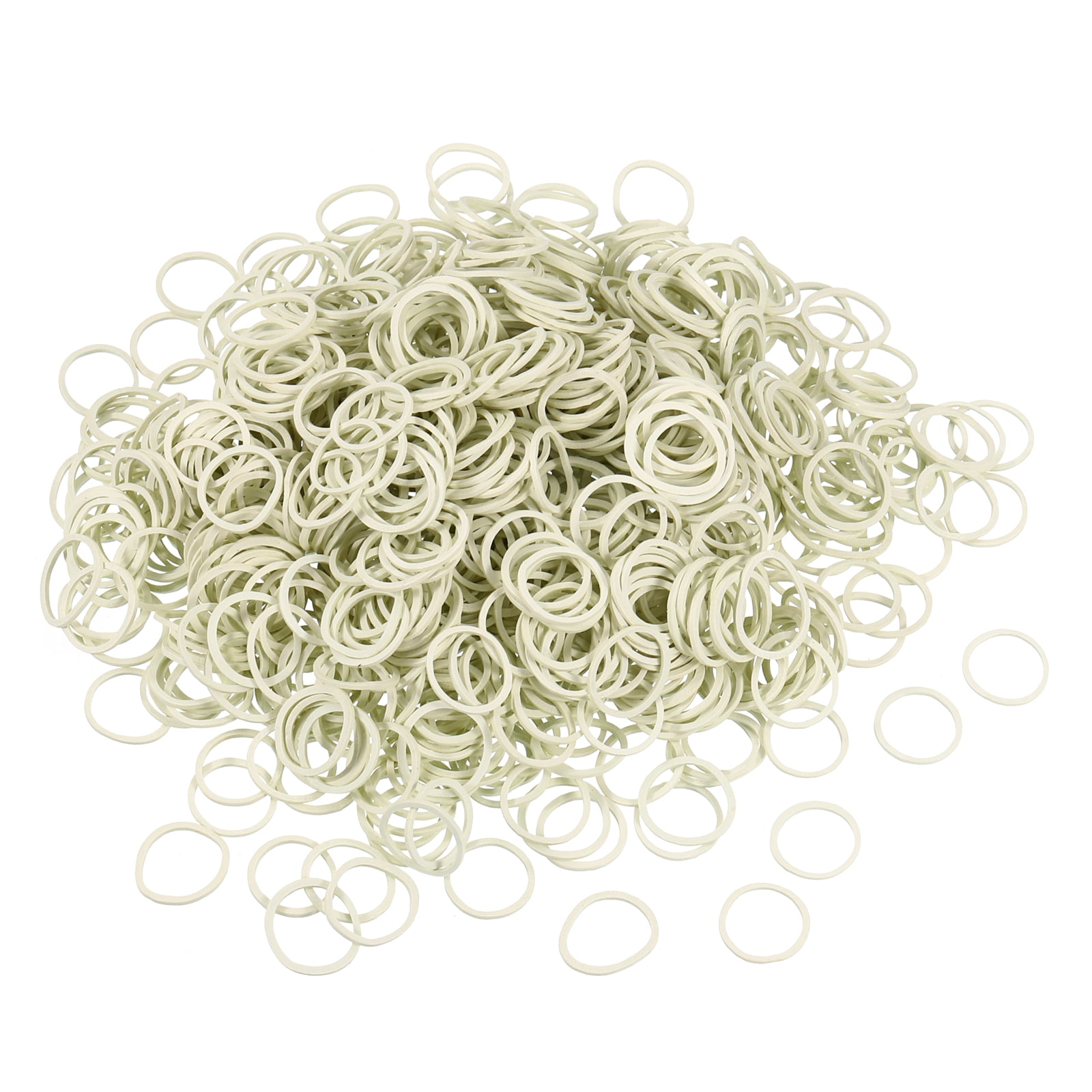 Uxcell 1200 Pack Rubber Band Stretchable Rubber Elastic Band White 15mm ...