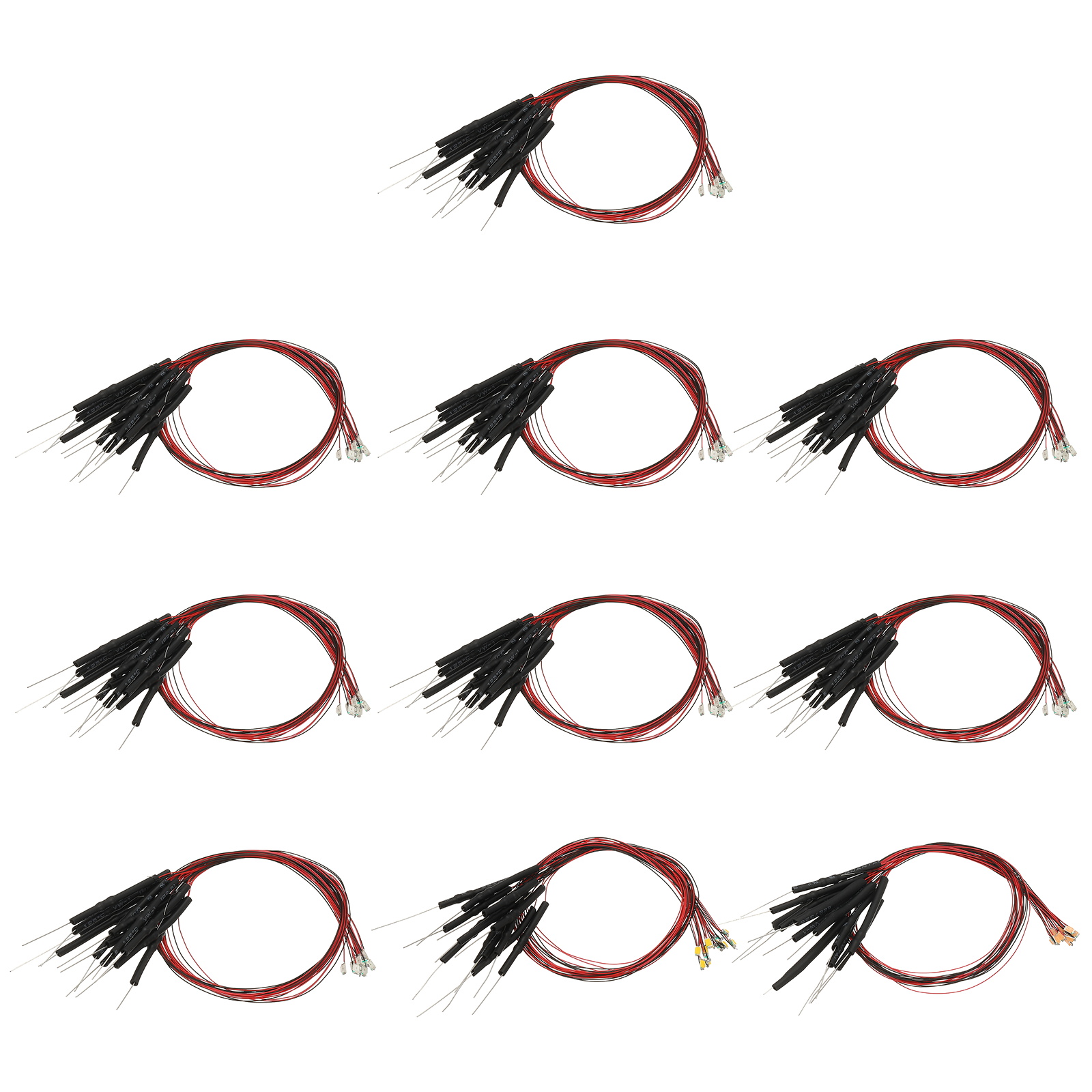 Uxcell 1206 Pre-Wired Micro LED, 100 Pcs 9-12V Pre-soldered Mini Light ...