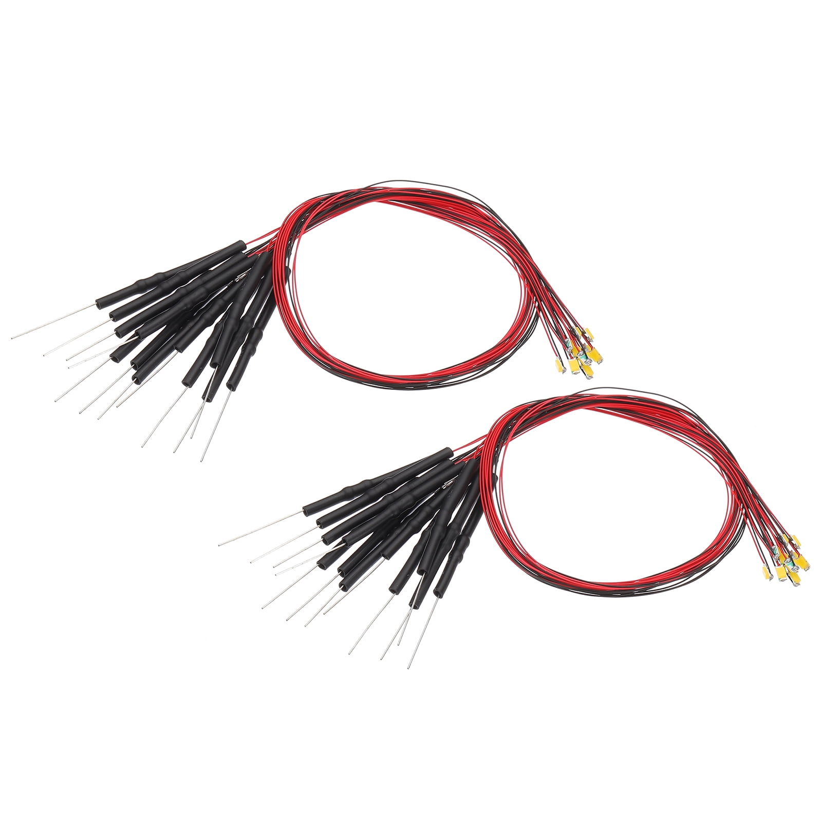 Uxcell 1206 Pre-Wired Micro LED 24 Pcs 3-6V Emitting Diodes Warm White ...