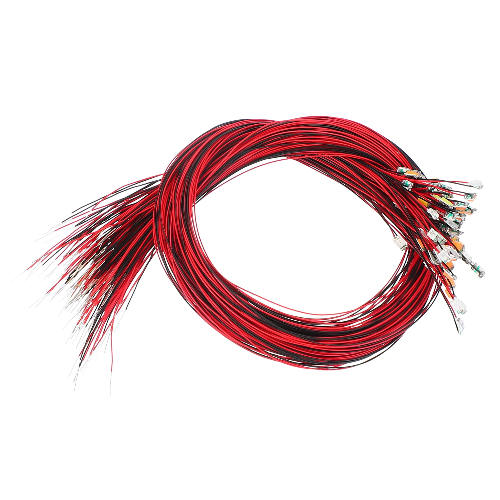 Uxcell 1206 Pre-Wired Micro LED Set, 100 Pcs Mini Light Emitting Diodes ...