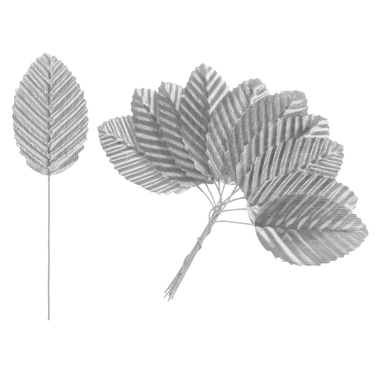 Uxcell 120Pcs Artificial Silk Leaf, Faux Wire Single Leaves, Fake ...