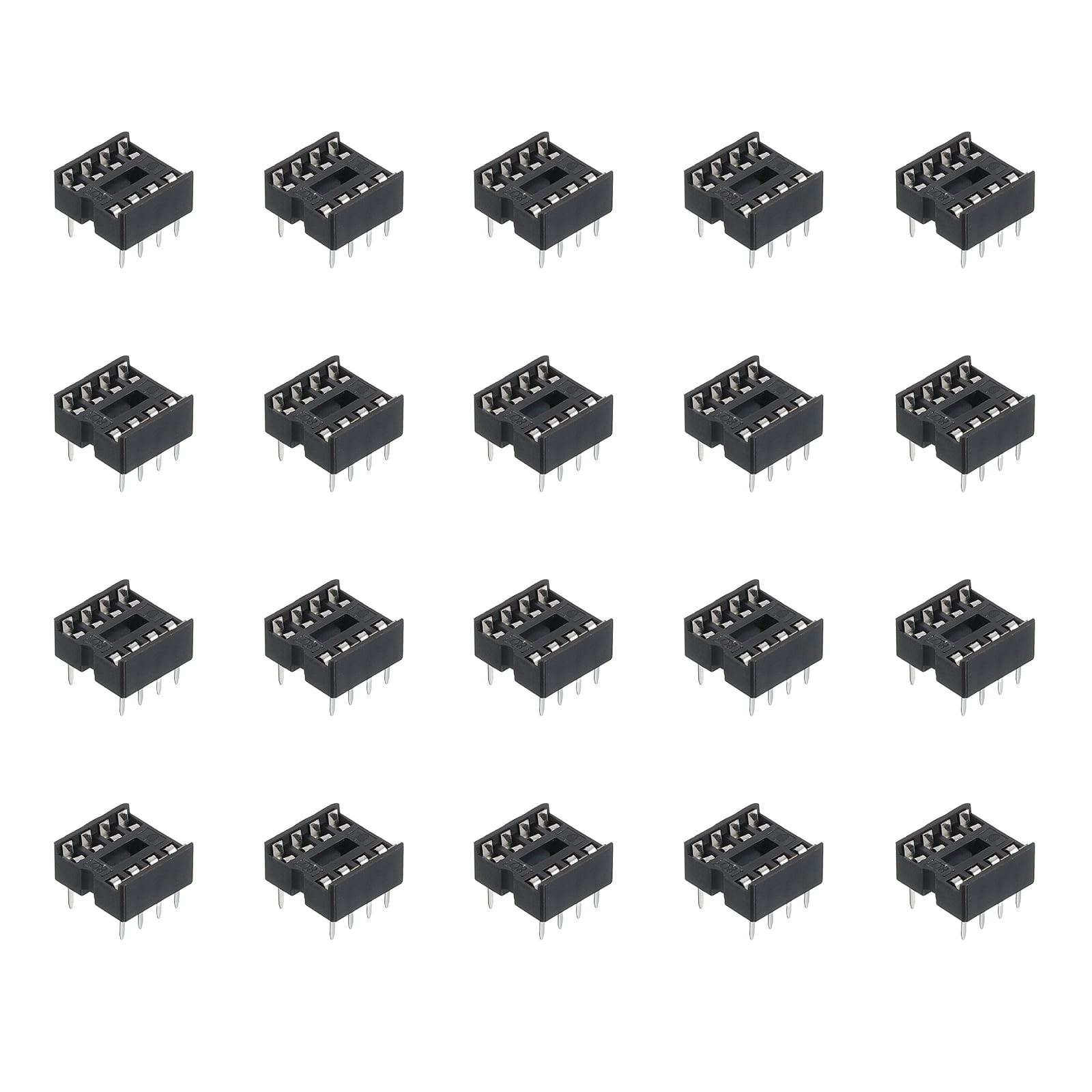 Uxcell 120Pcs DIP IC Chip Socket Adapter 7.62mm Row Pitch 8 Pin IC ...