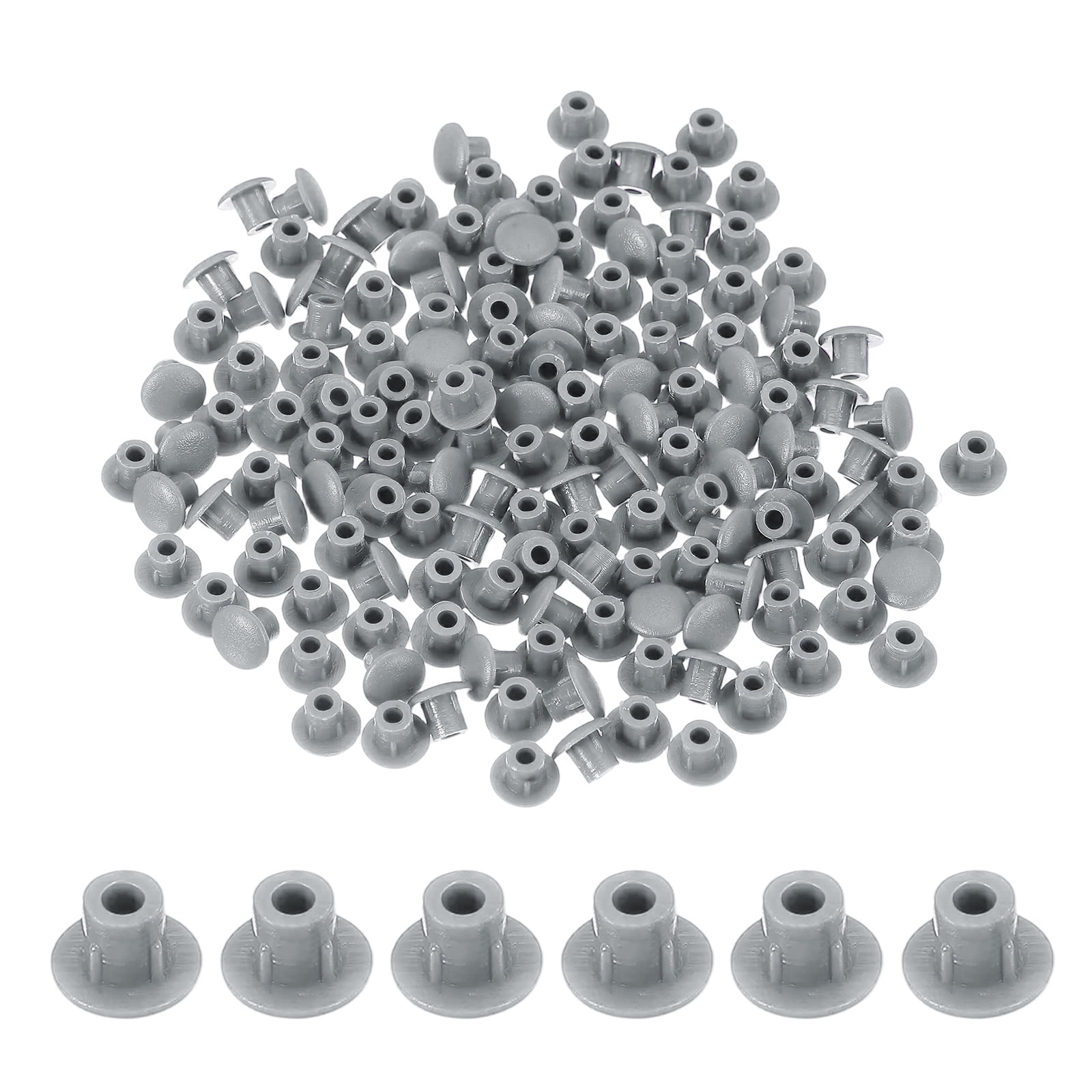 Uxcell 120Pcs Plastic Hole Plugs, 1/5"(5mm) Screw Caps Cover Knockout ...
