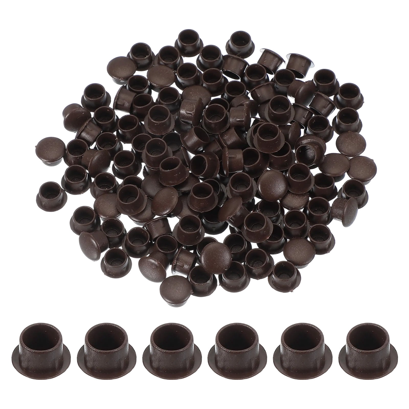 Uxcell 120Pcs Plastic Hole Plugs, 2/5"(10mm) Screw Caps Cover Knockout ...