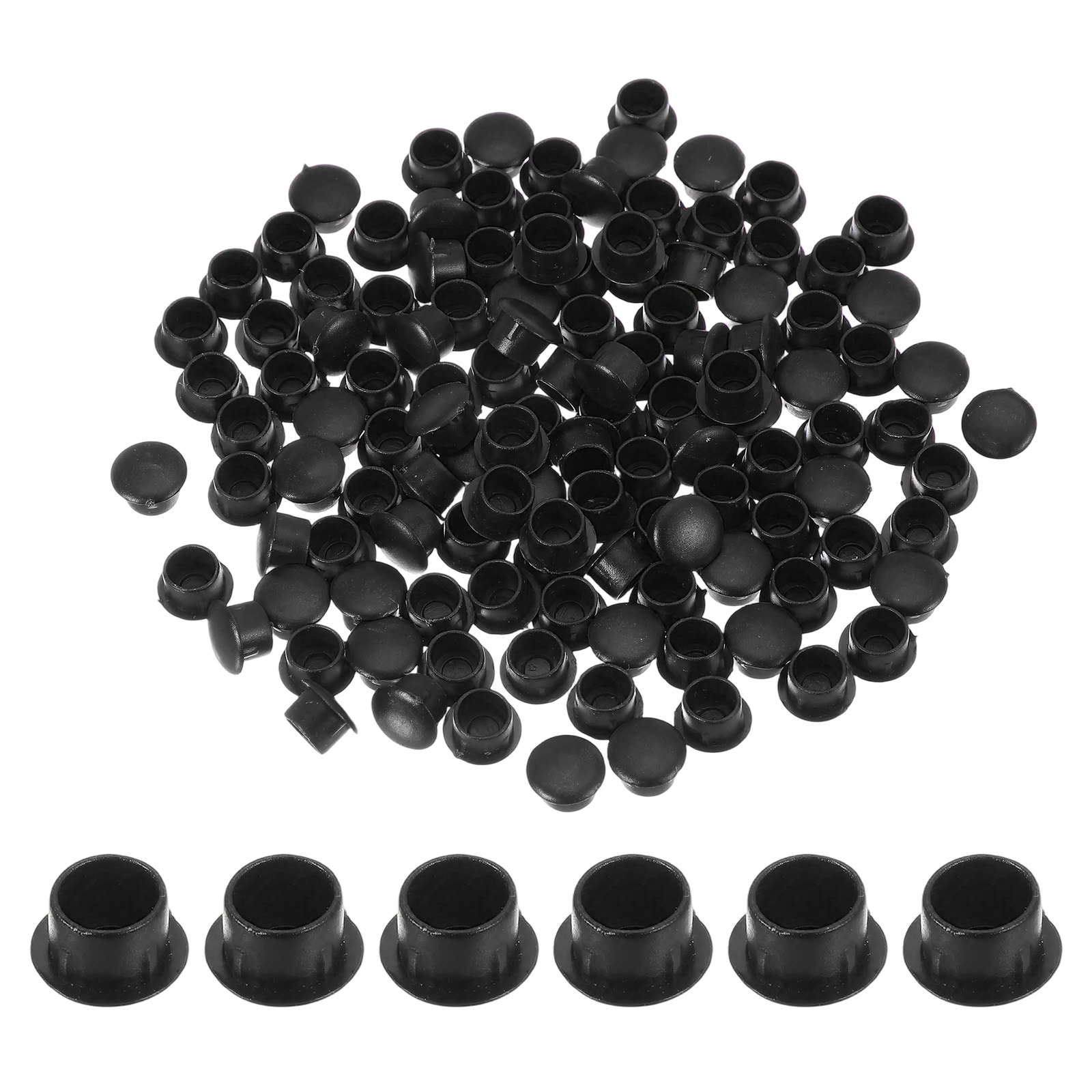Uxcell 120Pcs Plastic Hole Plugs, 2/5"(10mm) Screw Caps Cover Knockout ...