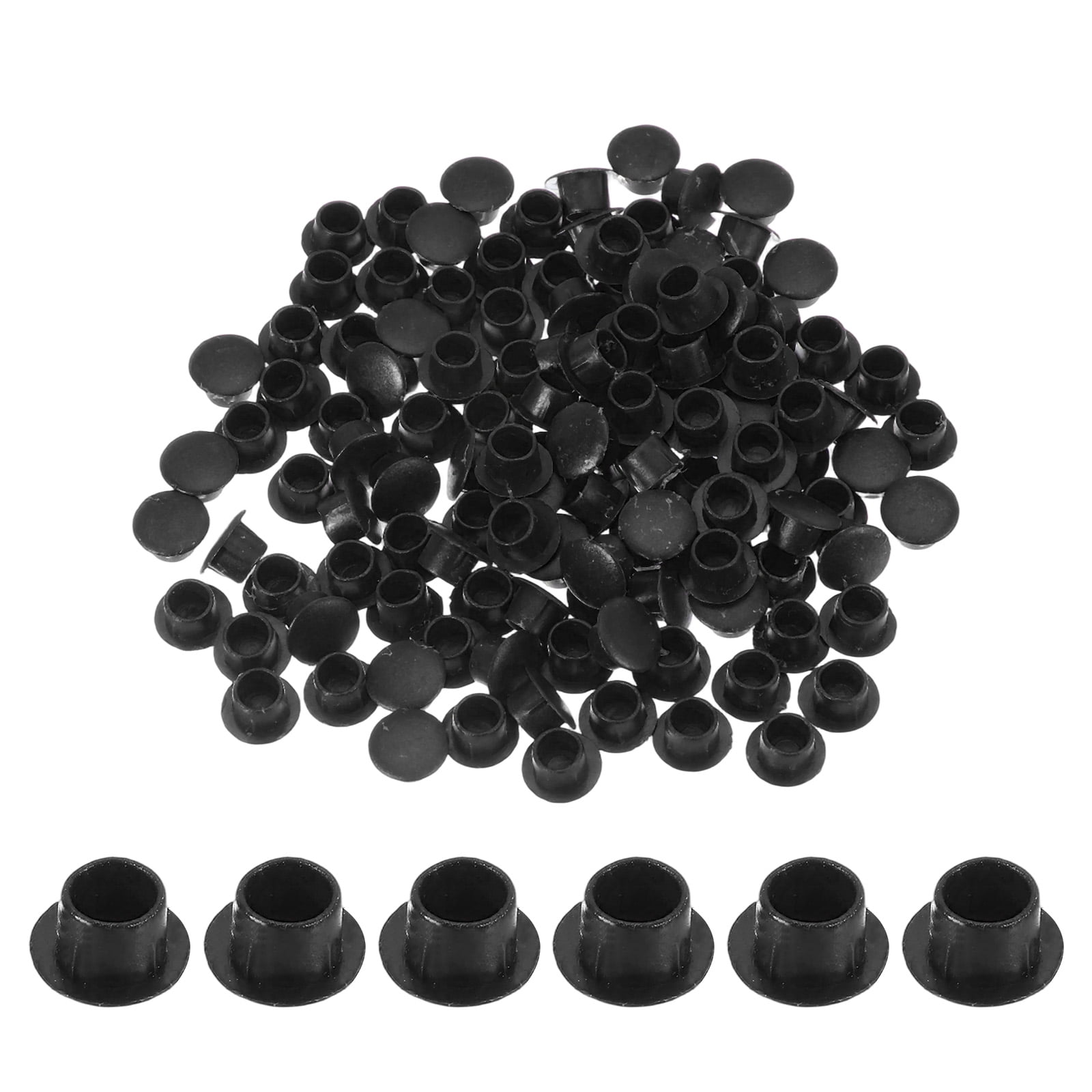 Uxcell 120Pcs Plastic Hole Plugs, 2/7"(8mm) Screw Caps Cover Knockout ...