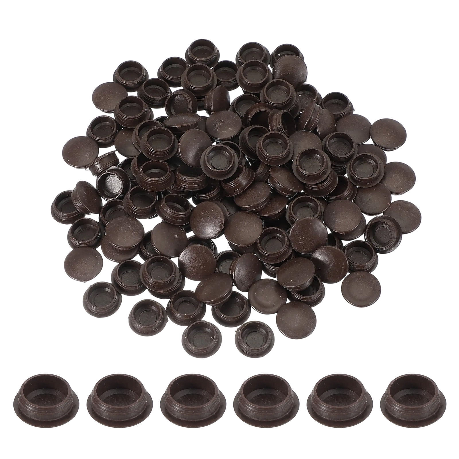 Uxcell 120Pcs Plastic Hole Plugs, 3/5"(16mm) Screw Caps Cover Knockout ...