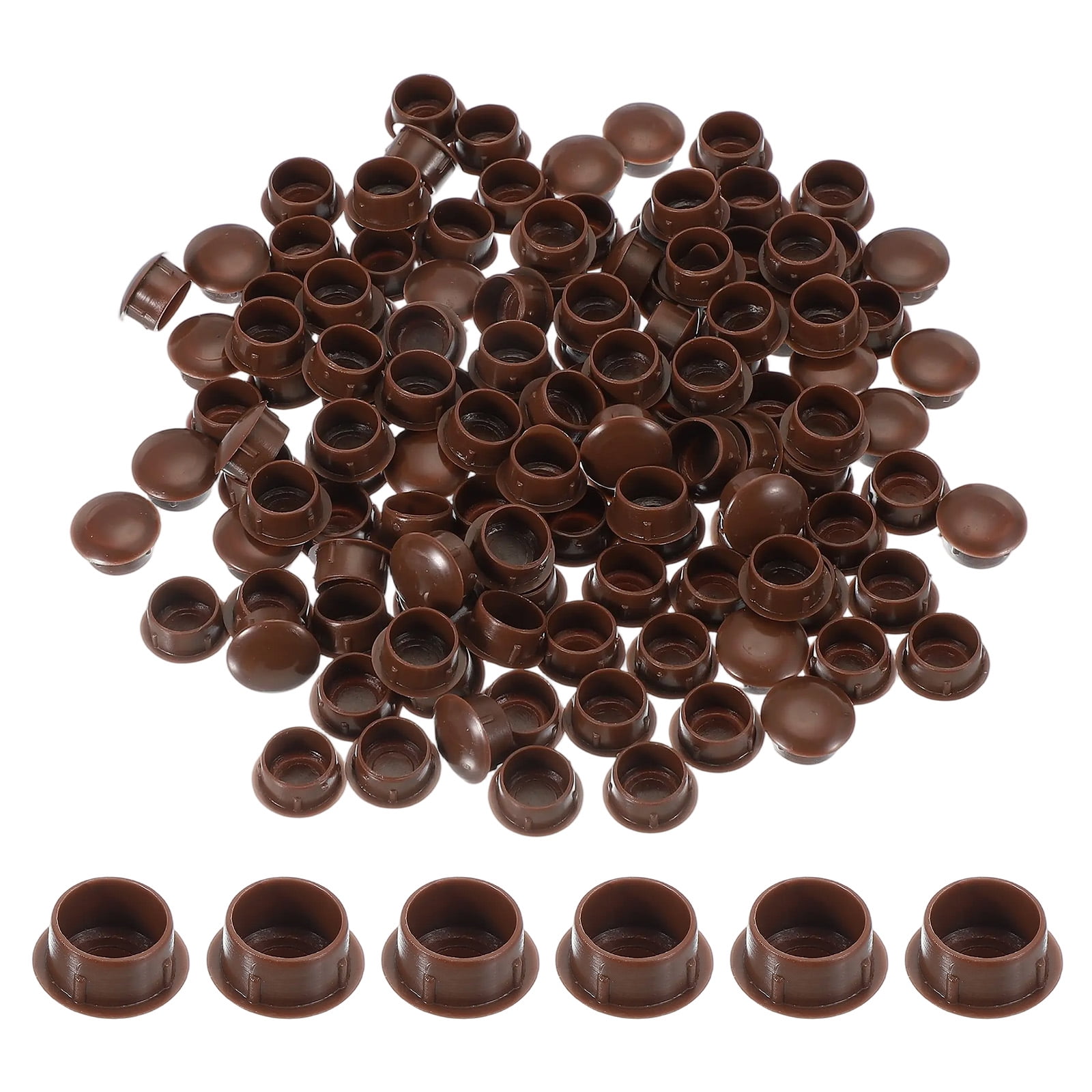 Uxcell 120Pcs Plastic Hole Plugs, 9/16"(14mm) Screw Caps Cover Knockout ...