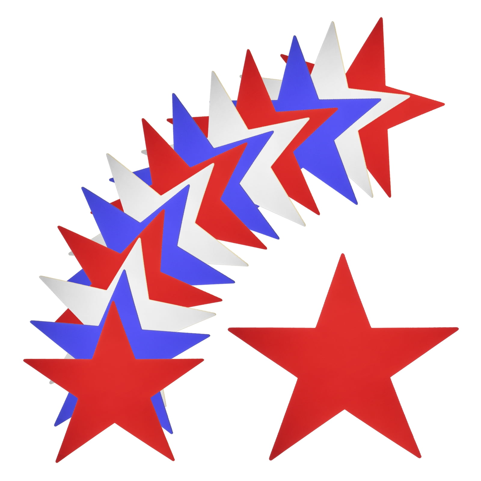 Uxcell 120Pcs Stars Cutouts Double Printed Paper Decoration 6 Inch(Blue ...
