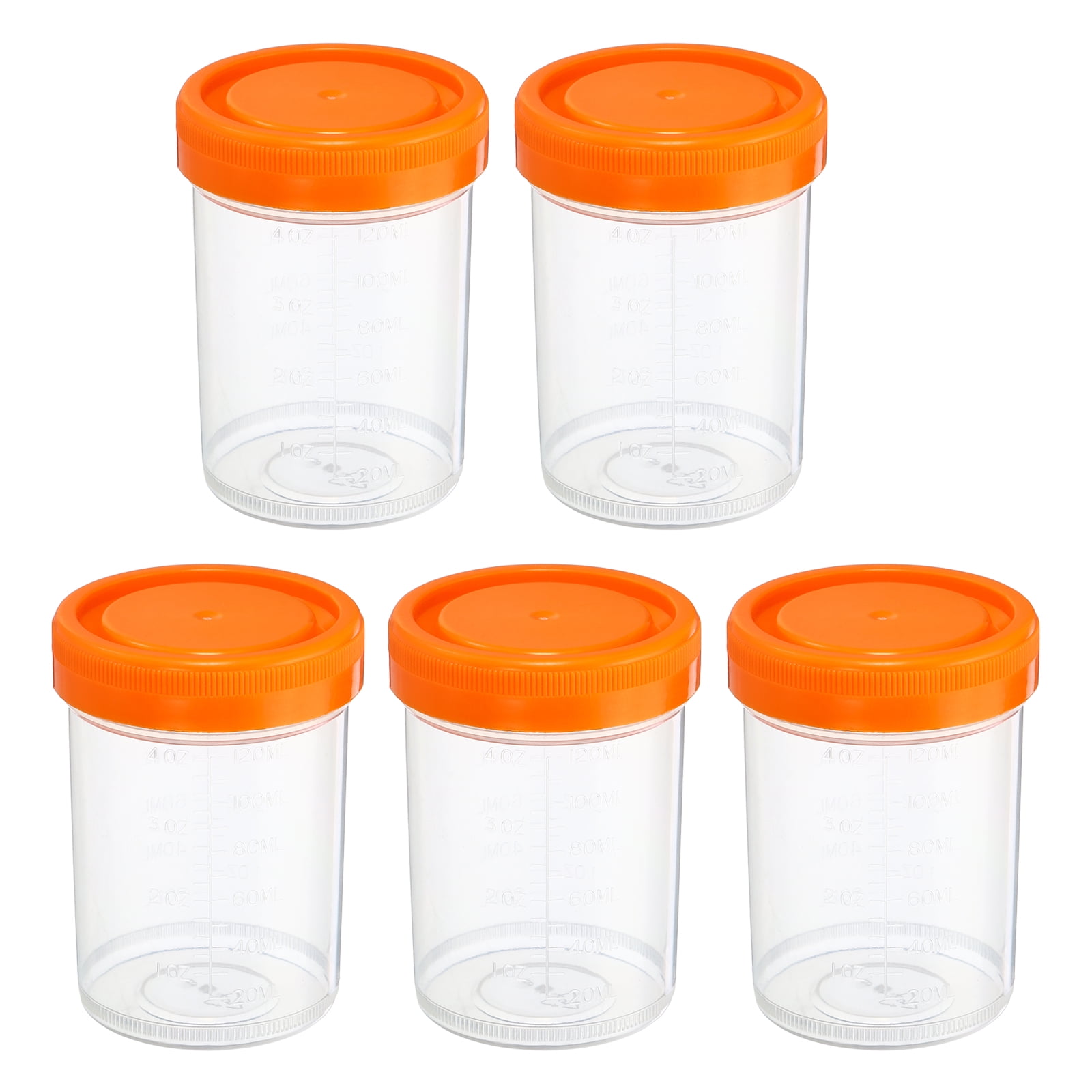 Uxcell 120mL Sample Cups Sample Container Leak Proof Screw Cap for Lab ...