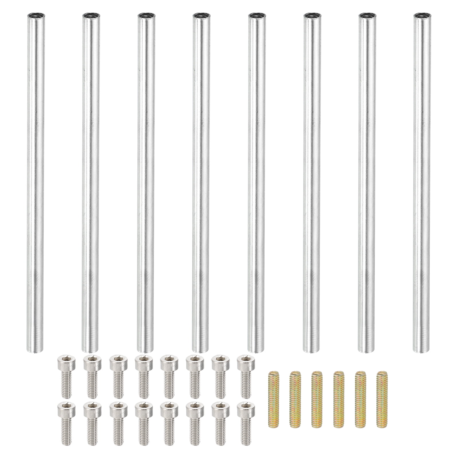 Uxcell 120mm (4.7") Round Coupling Nuts Kit, M4 Thread Connector with ...