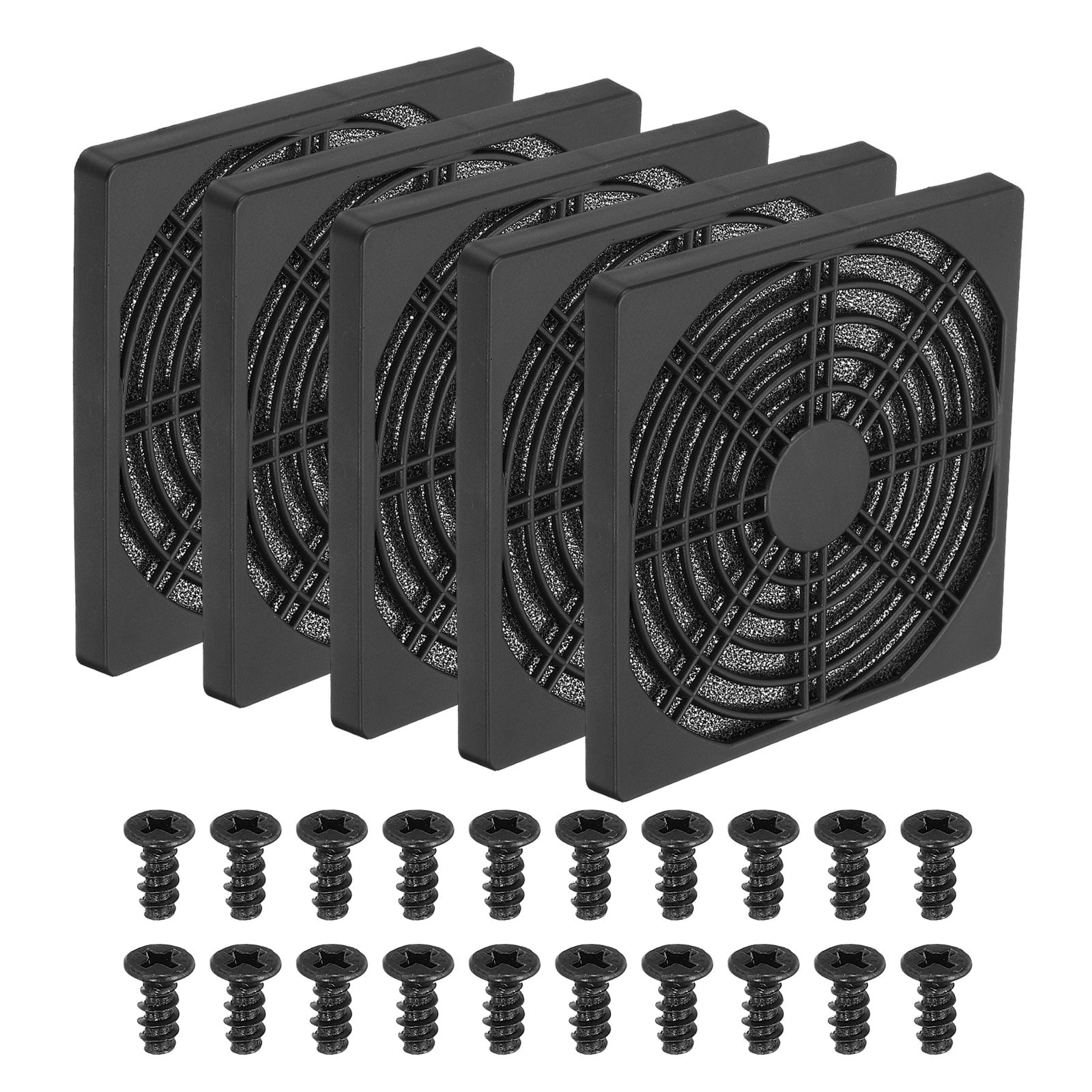 Uxcell 120mm Fan Grill with Screws 5pc ABS Resin Ventilator Grill ...