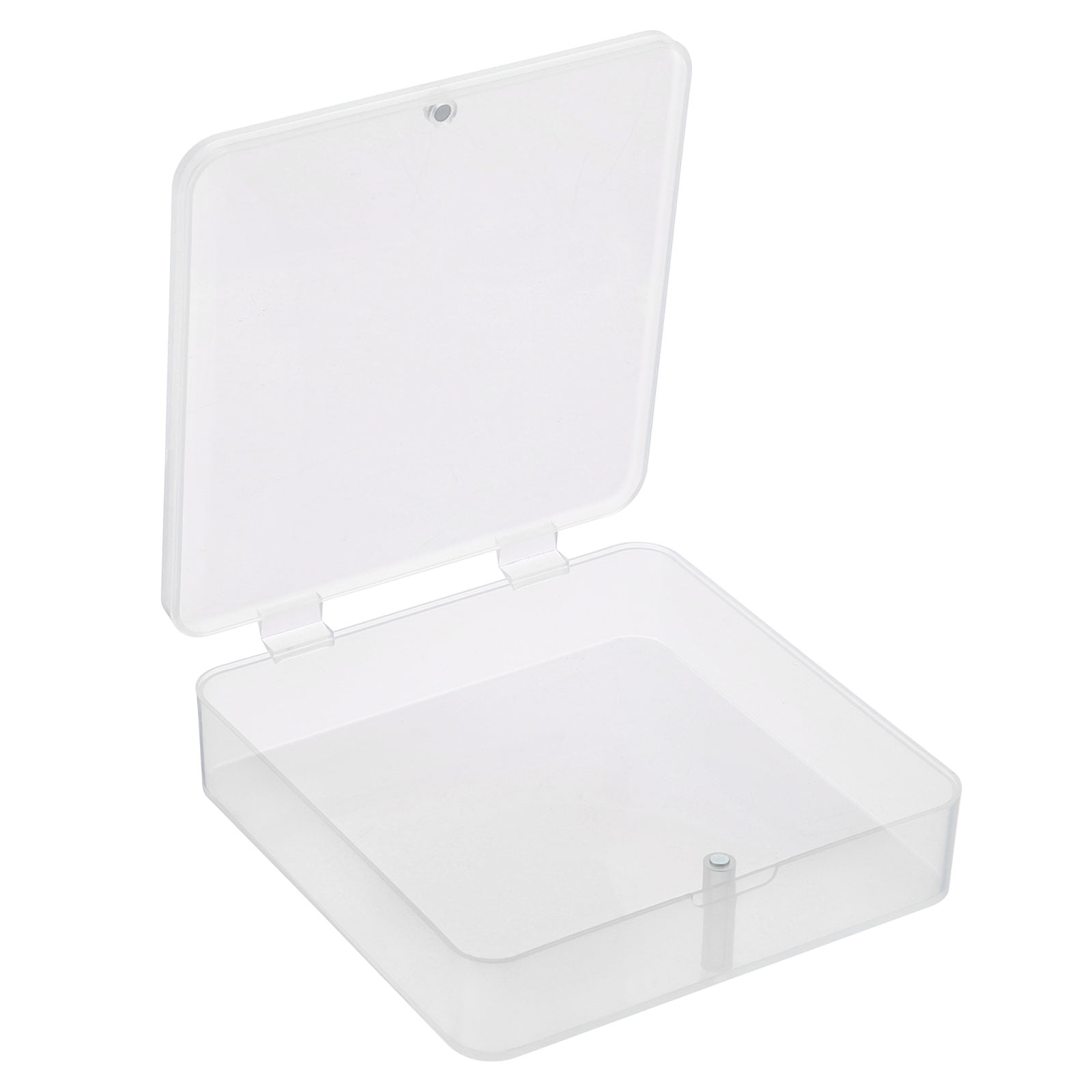 Uxcell 120x30mm Plastic Square Clear Storage Container Box with Lid, 6 ...