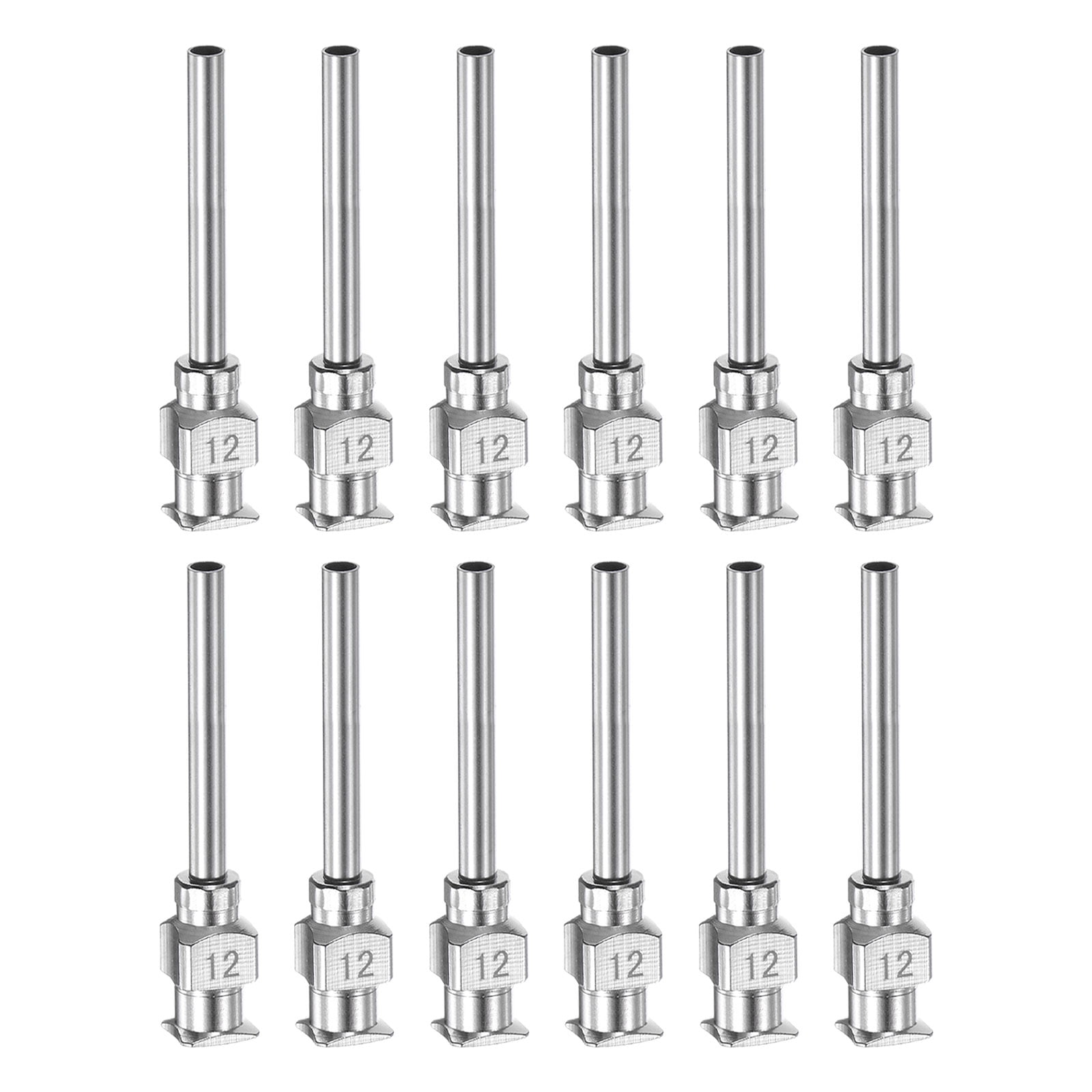 Uxcell 12G Stainless Steel Dispensing Needles, 1" Glue Needle Tube ...