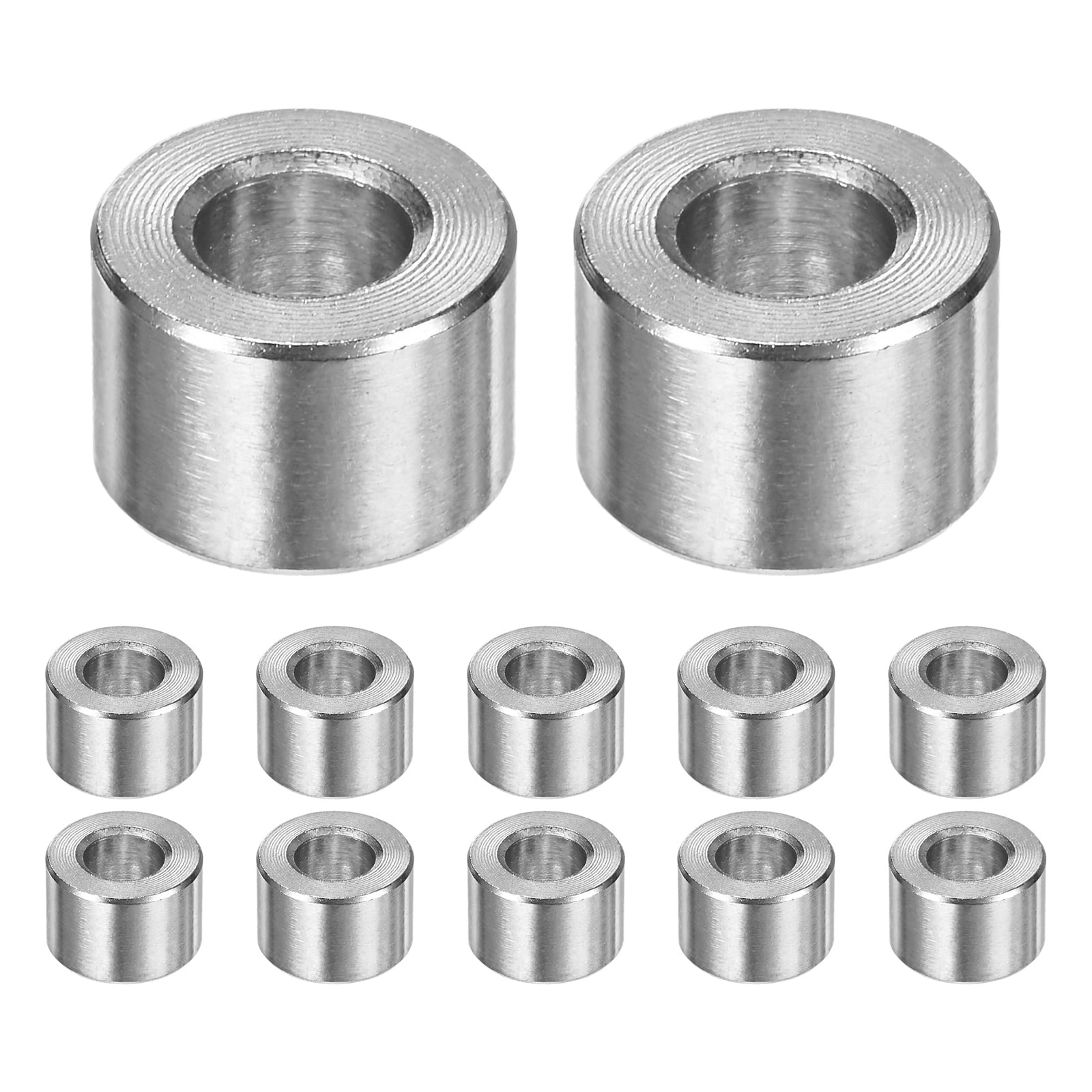 Uxcell 12PCS M6 Aluminum Spacers 6mm ID x 12mm OD x 8mm L Round Metal ...