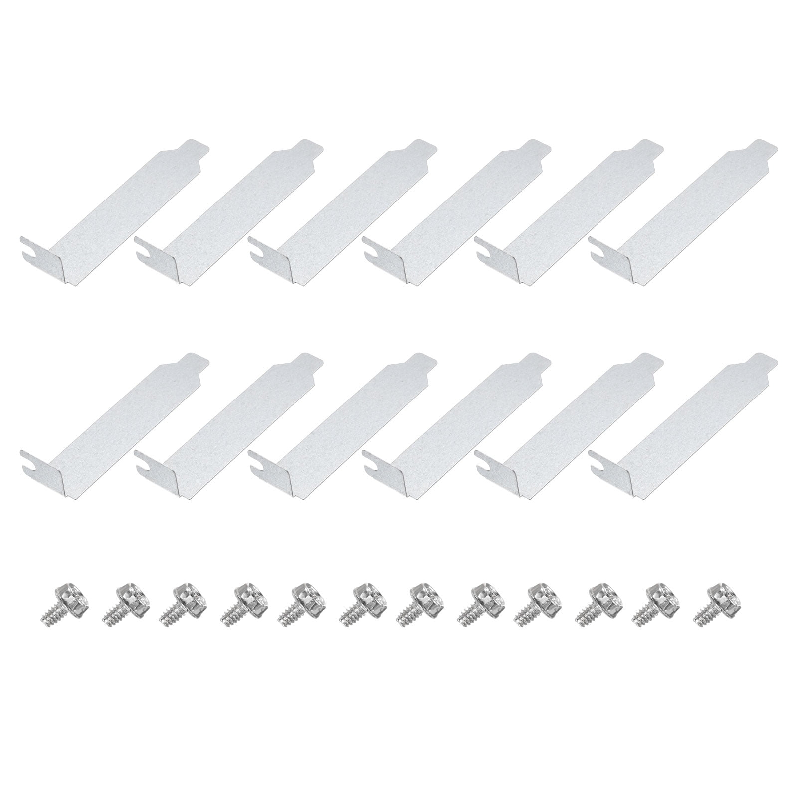Uxcell 12PCS Silvery PCI Slot Cover Dust Filter, Ventilation Deflector ...