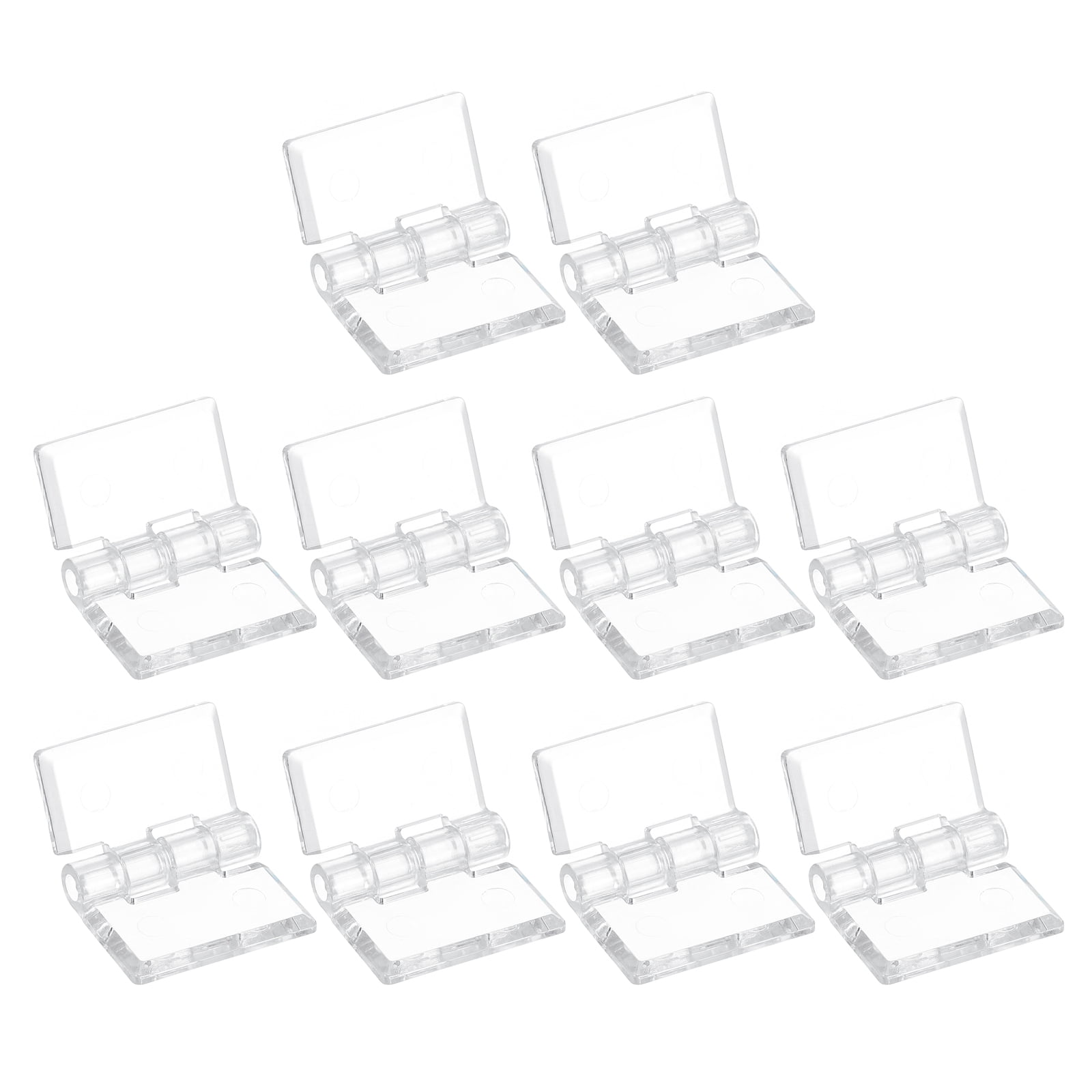 Uxcell 12Pack 25x35mm Inch Acrylic Hinges Mini Hardware Folding Hinge ...