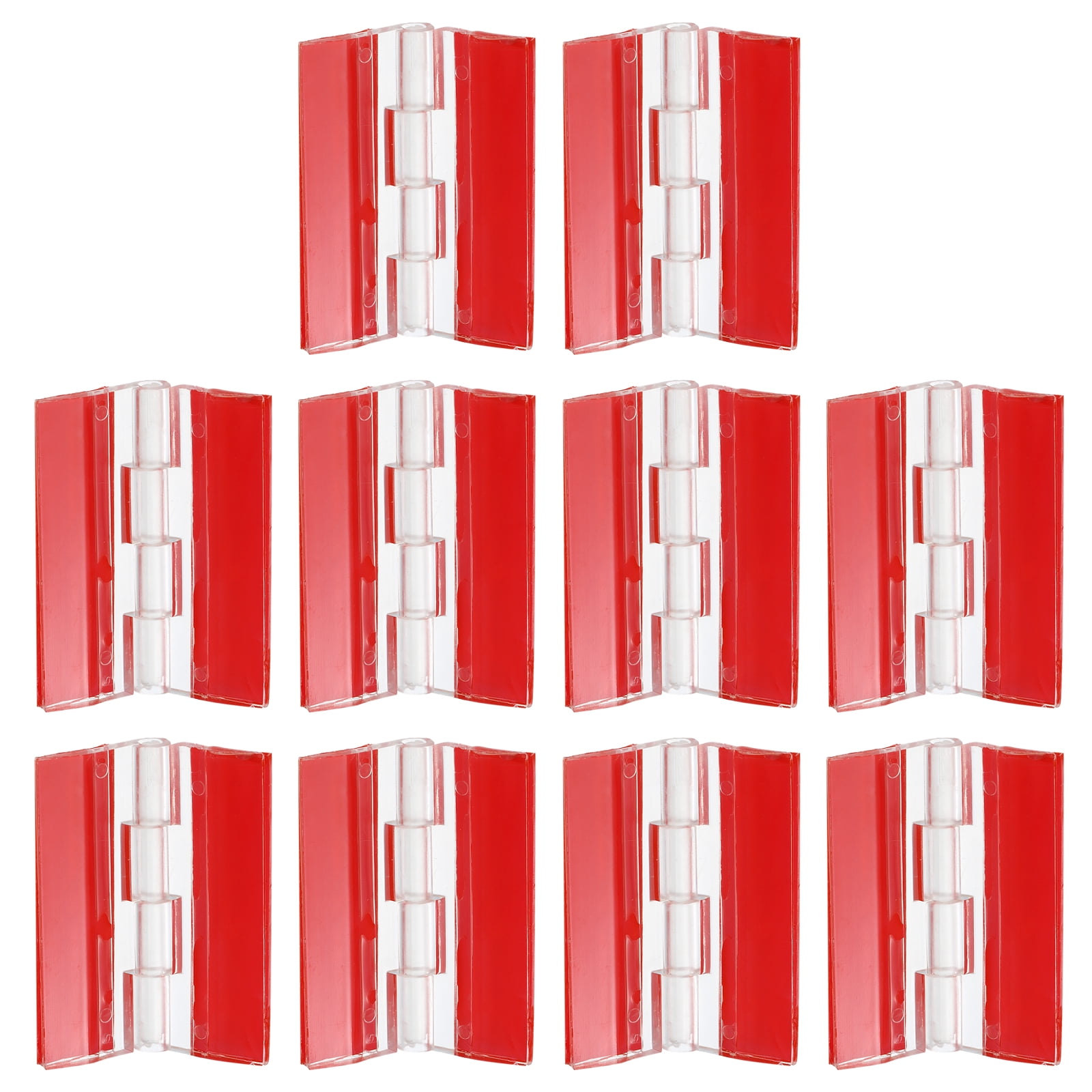 Uxcell 12Pack 45x35mm Acrylic Hinges Self Adhesive Clear Continuous ...