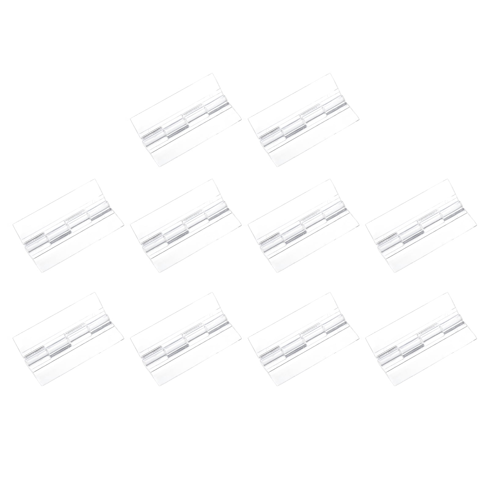Uxcell 12Pack 65x40mm Acrylic Hinges Clear Folding Hinge Transparent ...