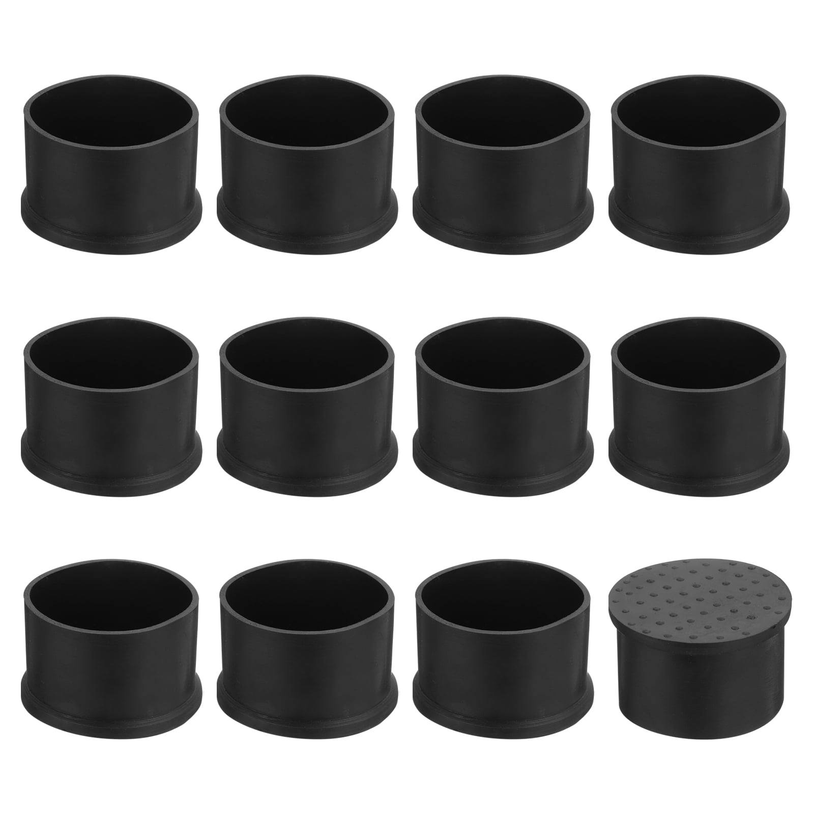 Uxcell 12Pack Chair Leg Caps, 45mm (1-7/9 Inch) Non-Marking PVC Chair ...