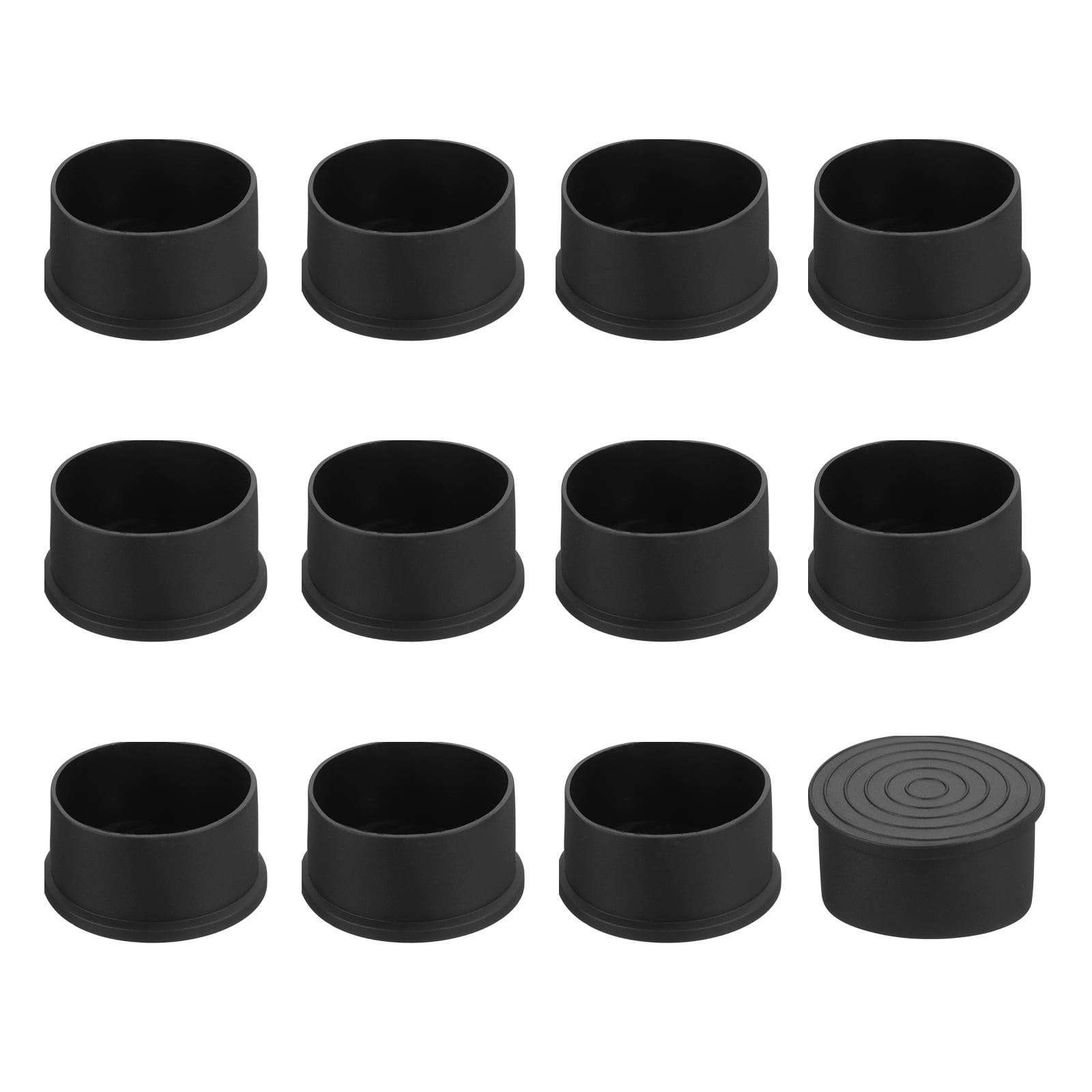 Uxcell 12Pack Chair Leg Caps, 60mm (2-3/8 Inch) Non-Marking PVC Chair ...