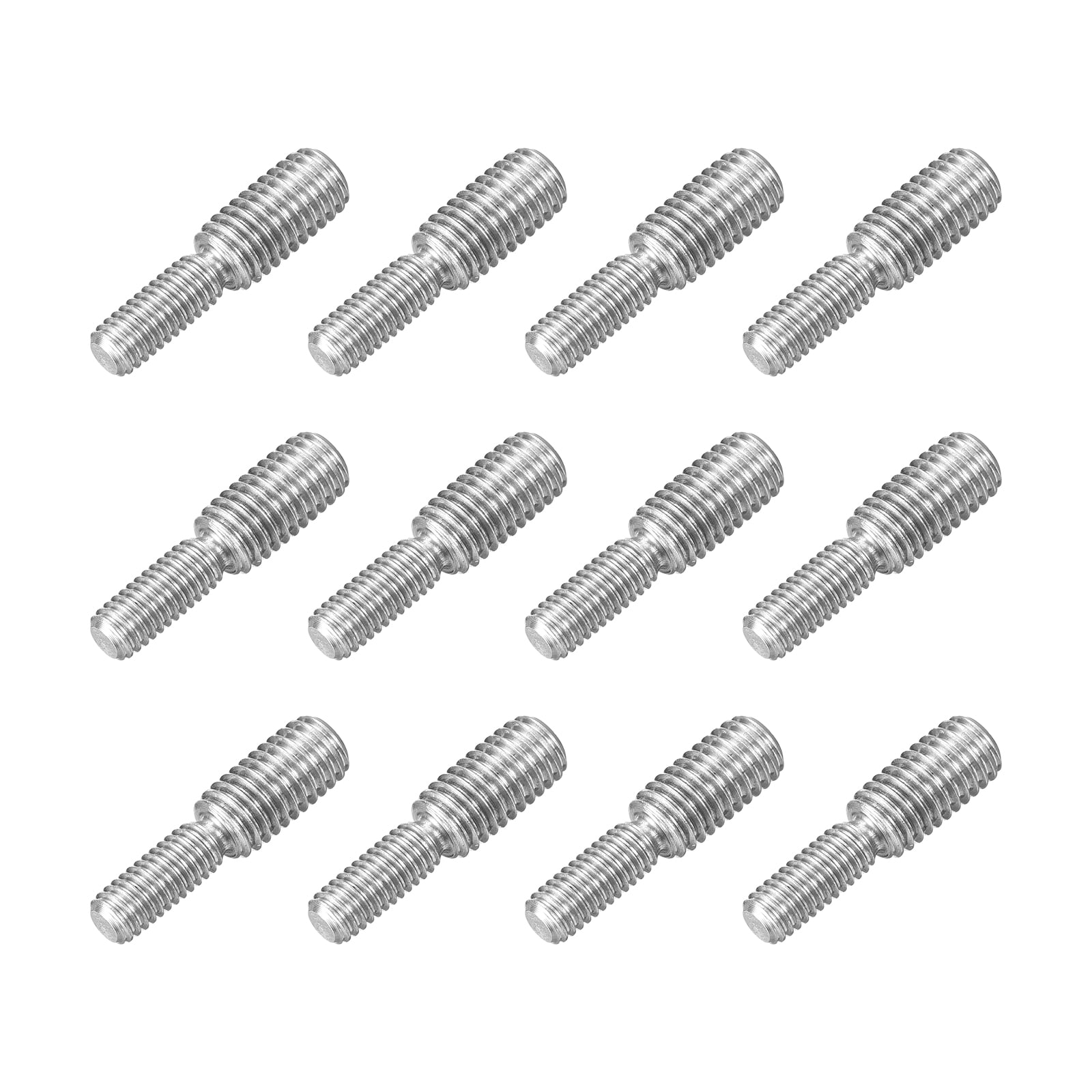 Uxcell 12Pack M6x15mm to M8x15mm Double End Threaded Stud 304 Stainless ...