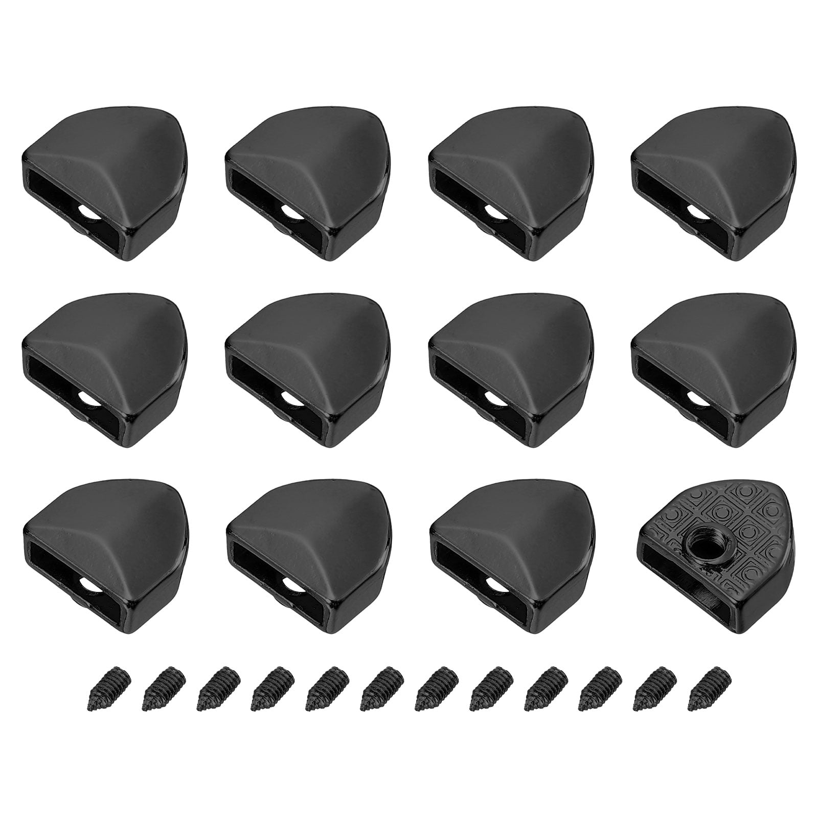 Uxcell 12Pack Metal Belt Buckle End Tips, 0.31" Wide Pentagon Webbing ...