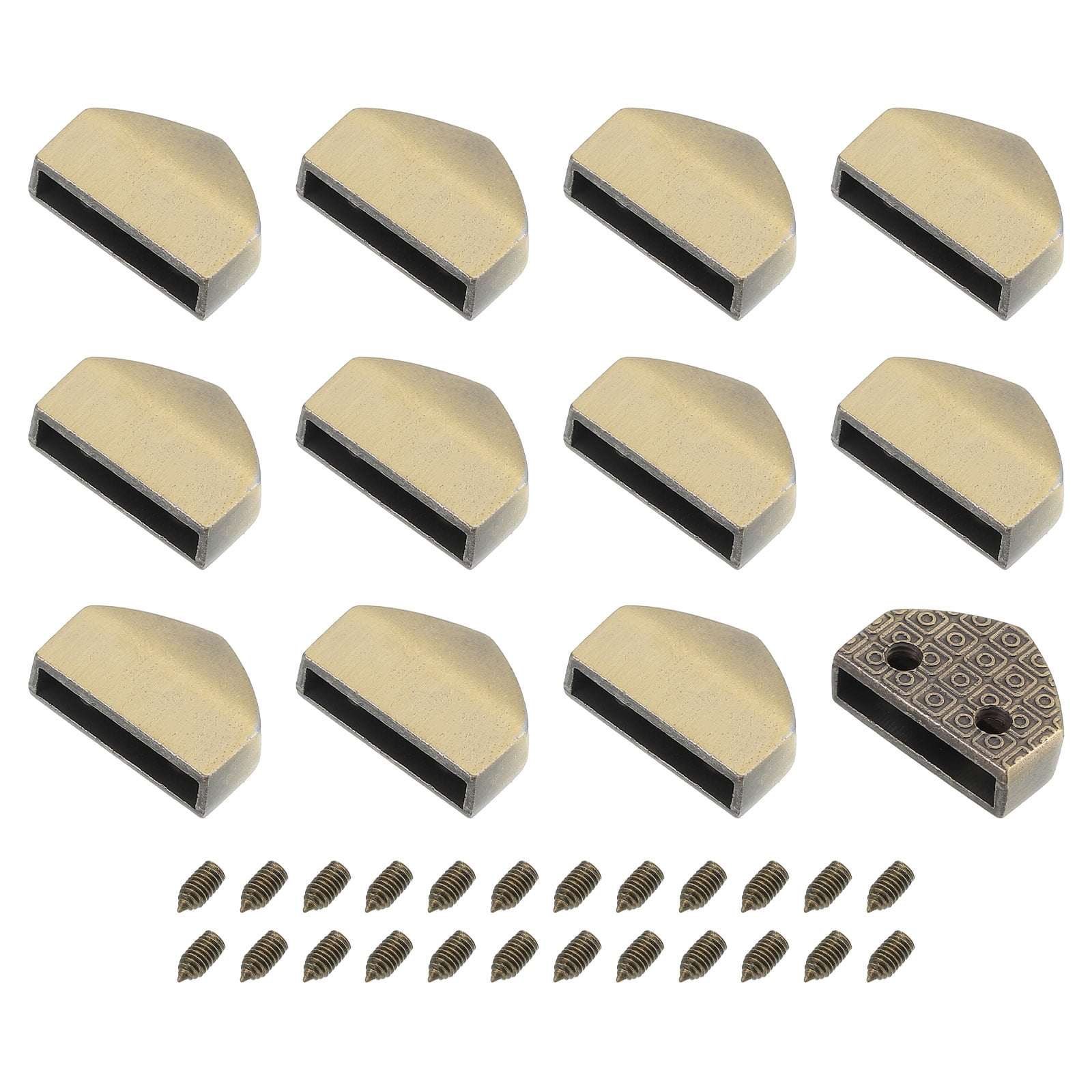 Uxcell 12Pack Metal Belt Buckle End Tips, 0.63" Wide Pentagon Webbing ...
