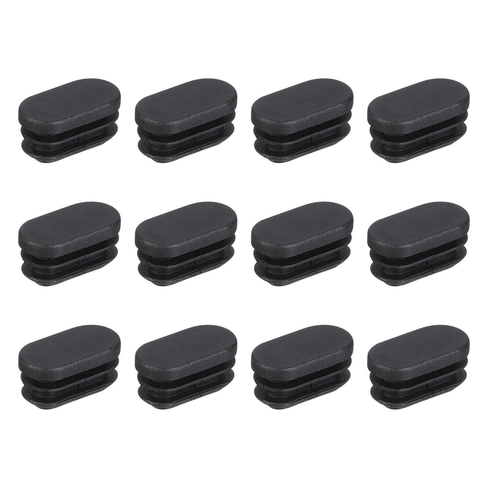 Uxcell 12Pack Oval Plastic Hole Plug, 1.18" x 0.59" Rubber End Caps ...