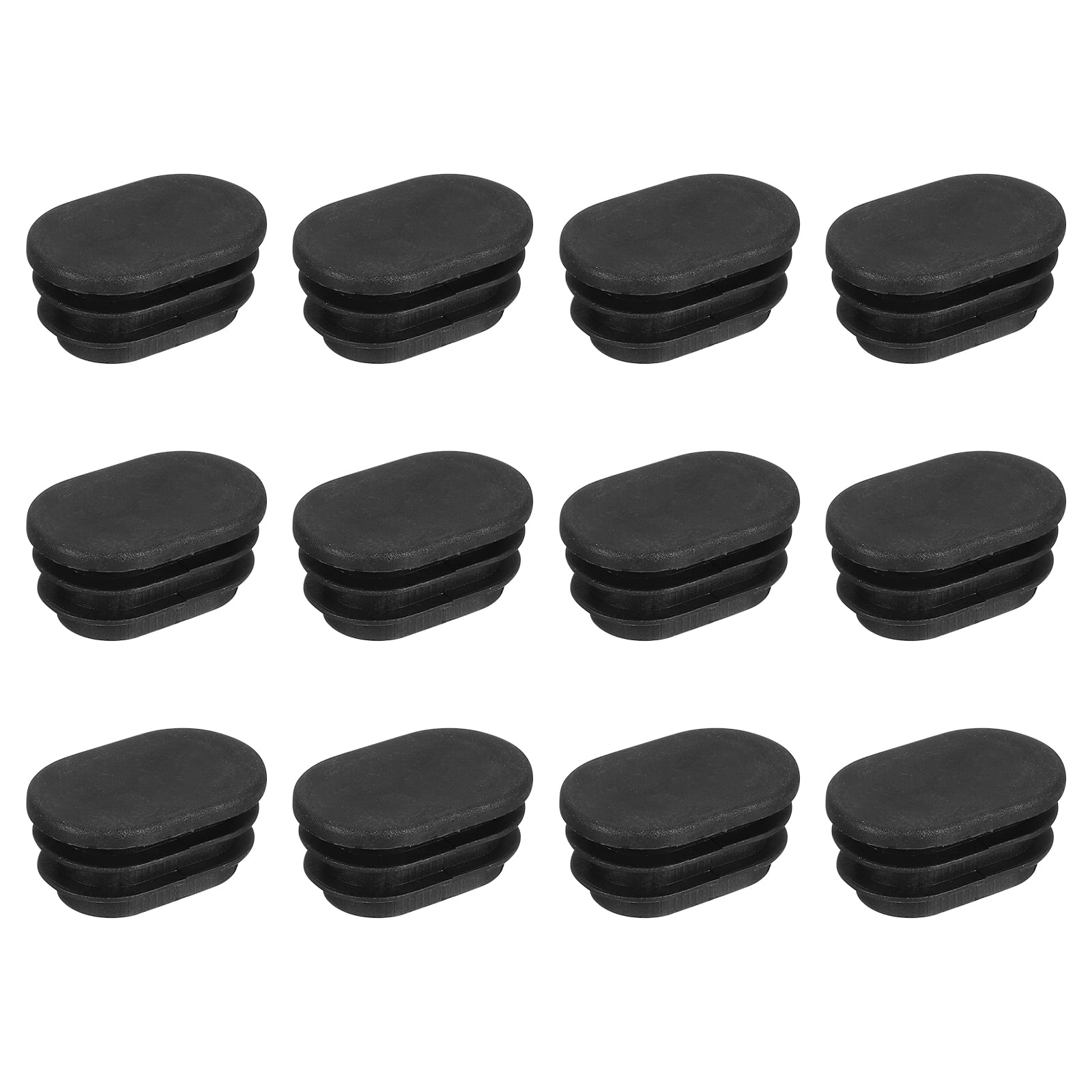 Uxcell 12Pack Oval Plastic Hole Plug, 1.18" x 0.79" Rubber End Caps ...