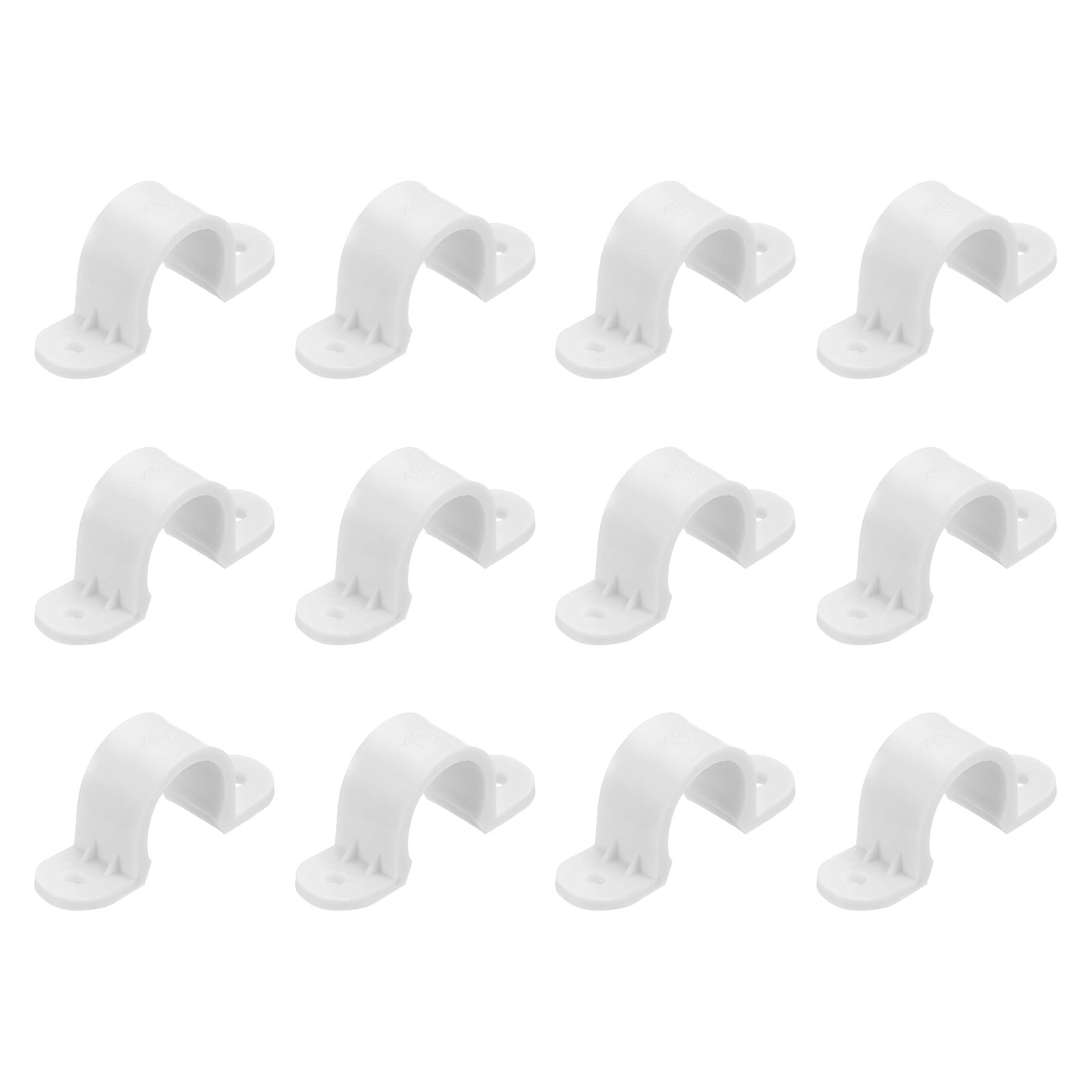 Uxcell 12Pack PVC Pipe Straps, 16mm(5/8") Plastic Conduit Strap 2 Holes ...