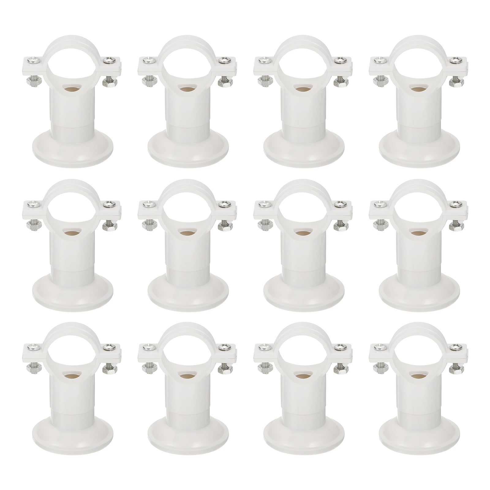 Uxcell 12Pack PVC Water Pipe 25mm Clamps Clips with Base, Fit for 25mm ...