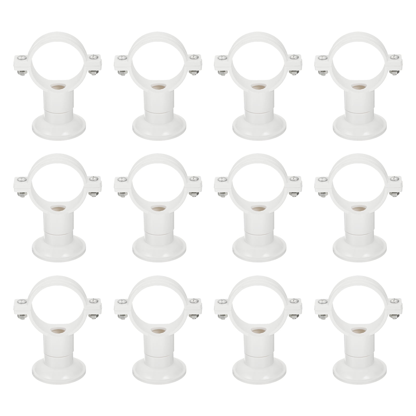 Uxcell 12Pack PVC Water Pipe 40mm Clamps Clips with Base, Fit for 40mm ...